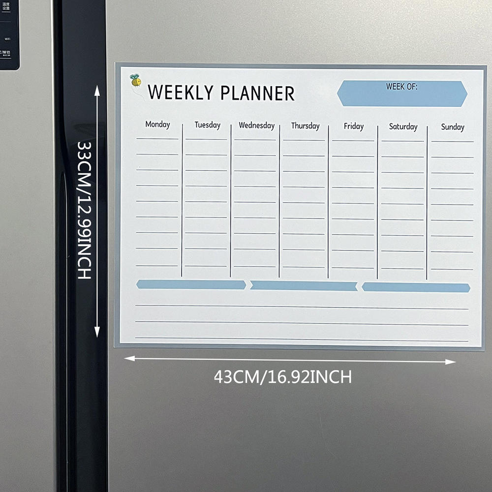 Fridge Calendar Sheet Magnetic Sticker Message Board Menu Dry Erase ...