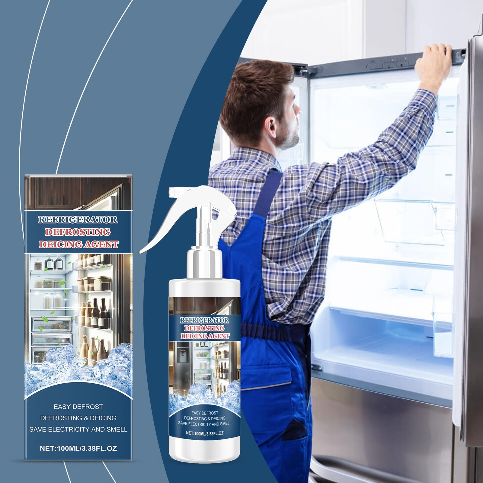 Fridge Defrosting Spray, 100 ml - Easy Defrosting, Defrosting and ...