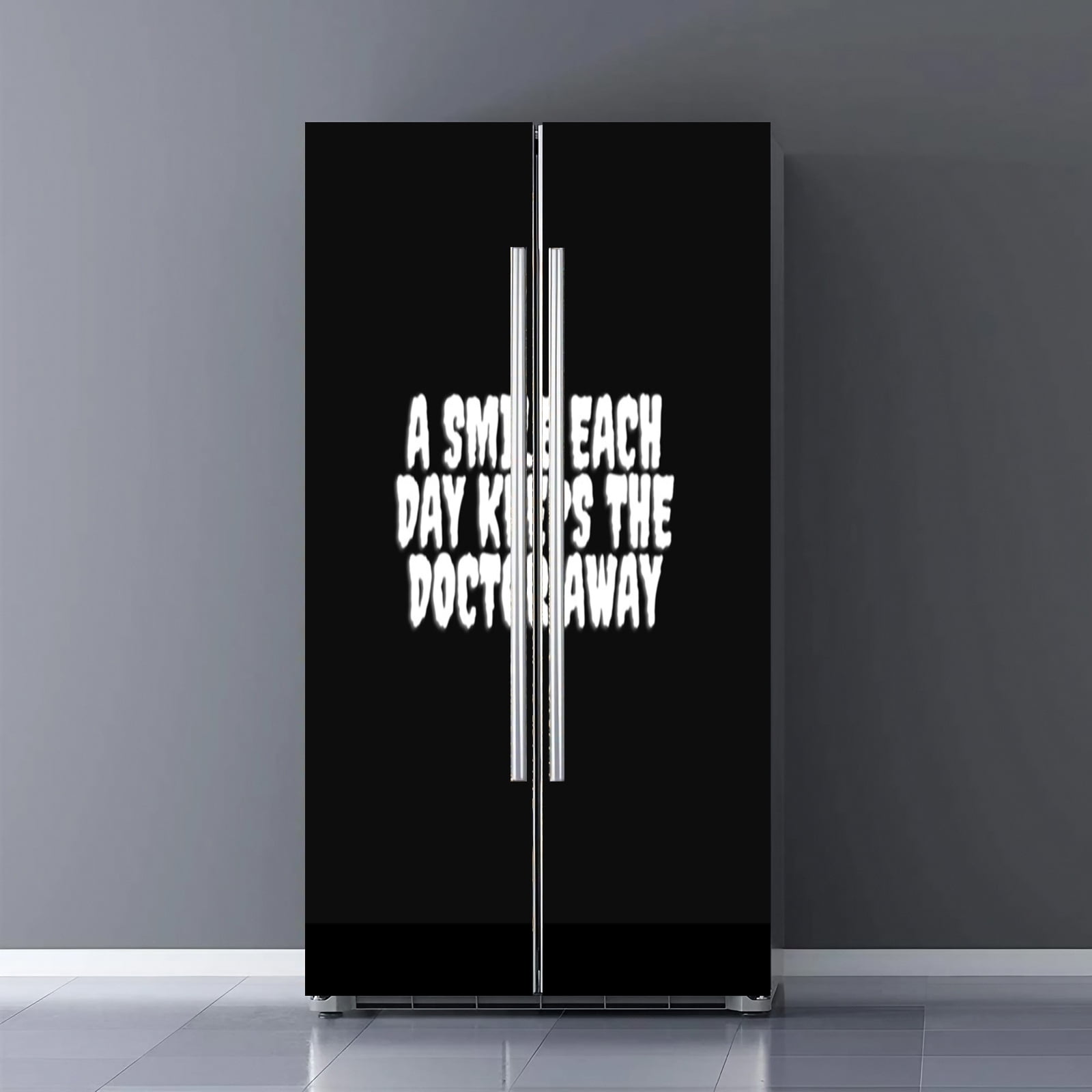 Fridge Door Wrap Vinyl Sticker Decor Front Refrigerator PVC Wallpaper ...