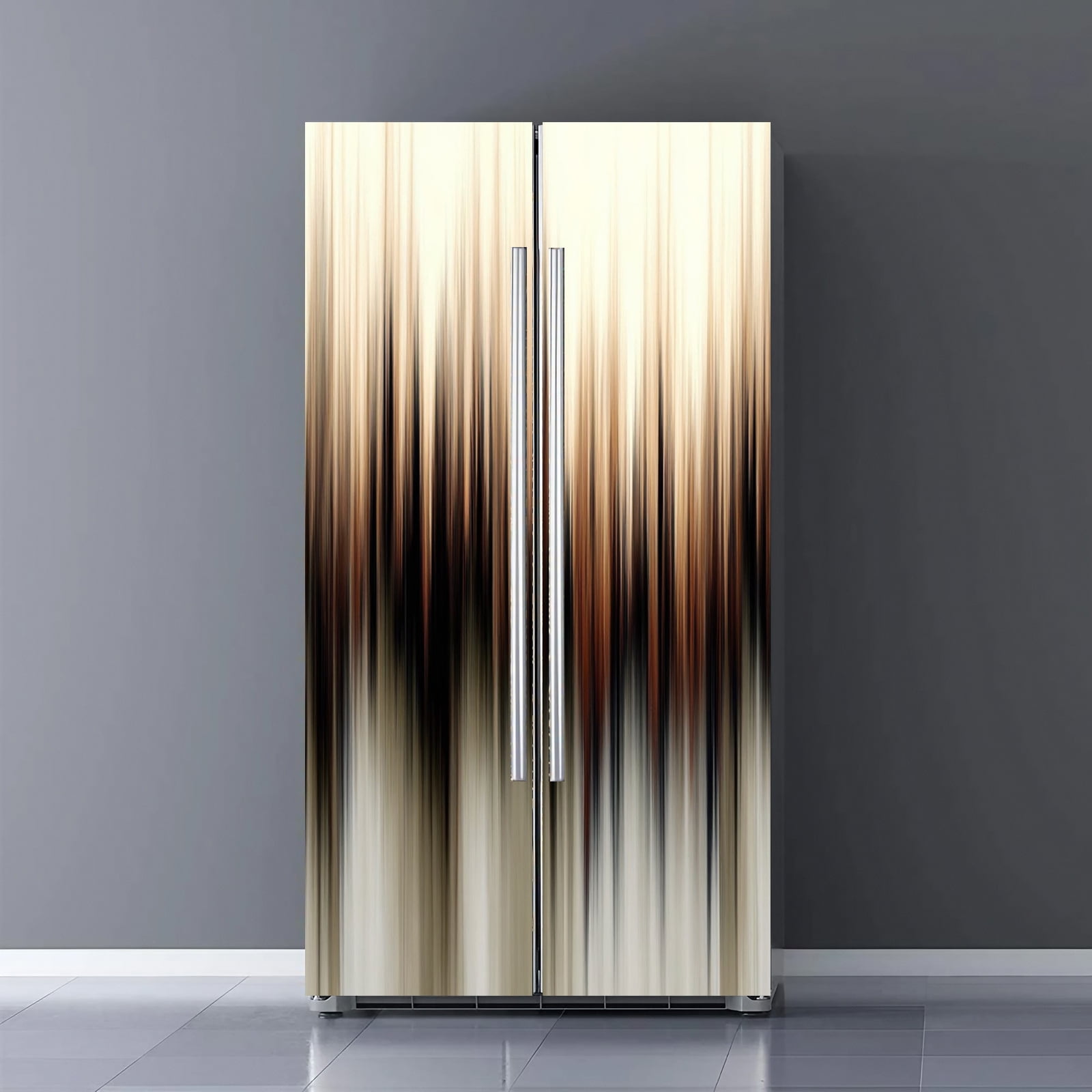 Fridge Door Wrap Vinyl Sticker Decor Front Refrigerator PVC Wallpaper ...