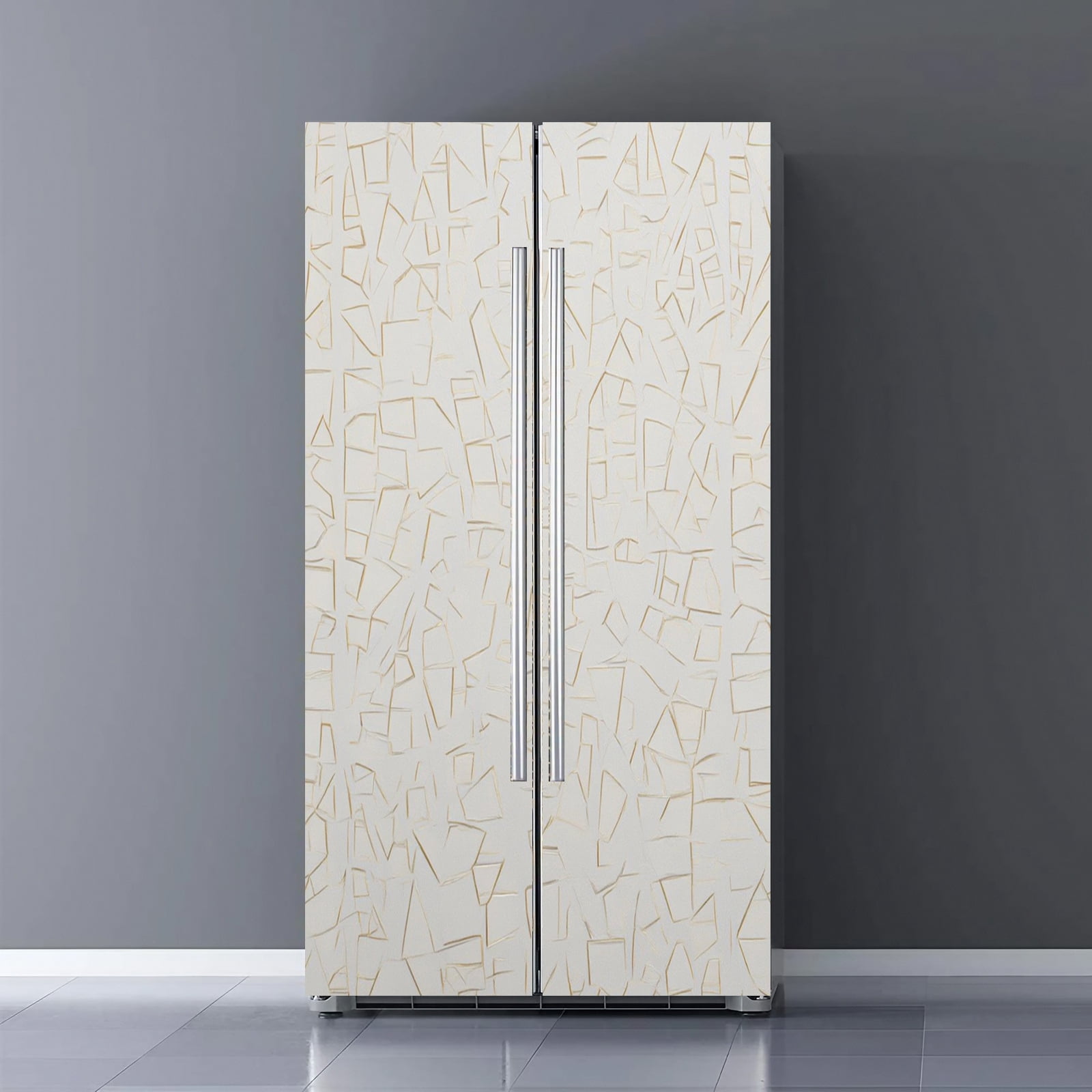Fridge Door Wrap Vinyl Sticker Decor Front Refrigerator PVC Wallpaper ...