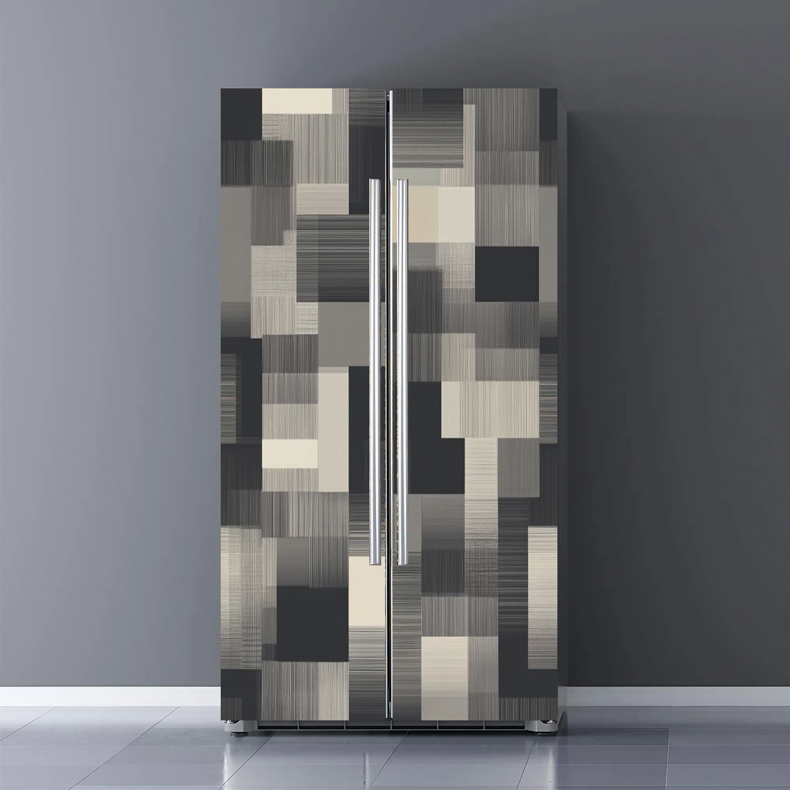 Fridge Door Wrap Vinyl Sticker Decor Front Refrigerator PVC Wallpaper ...