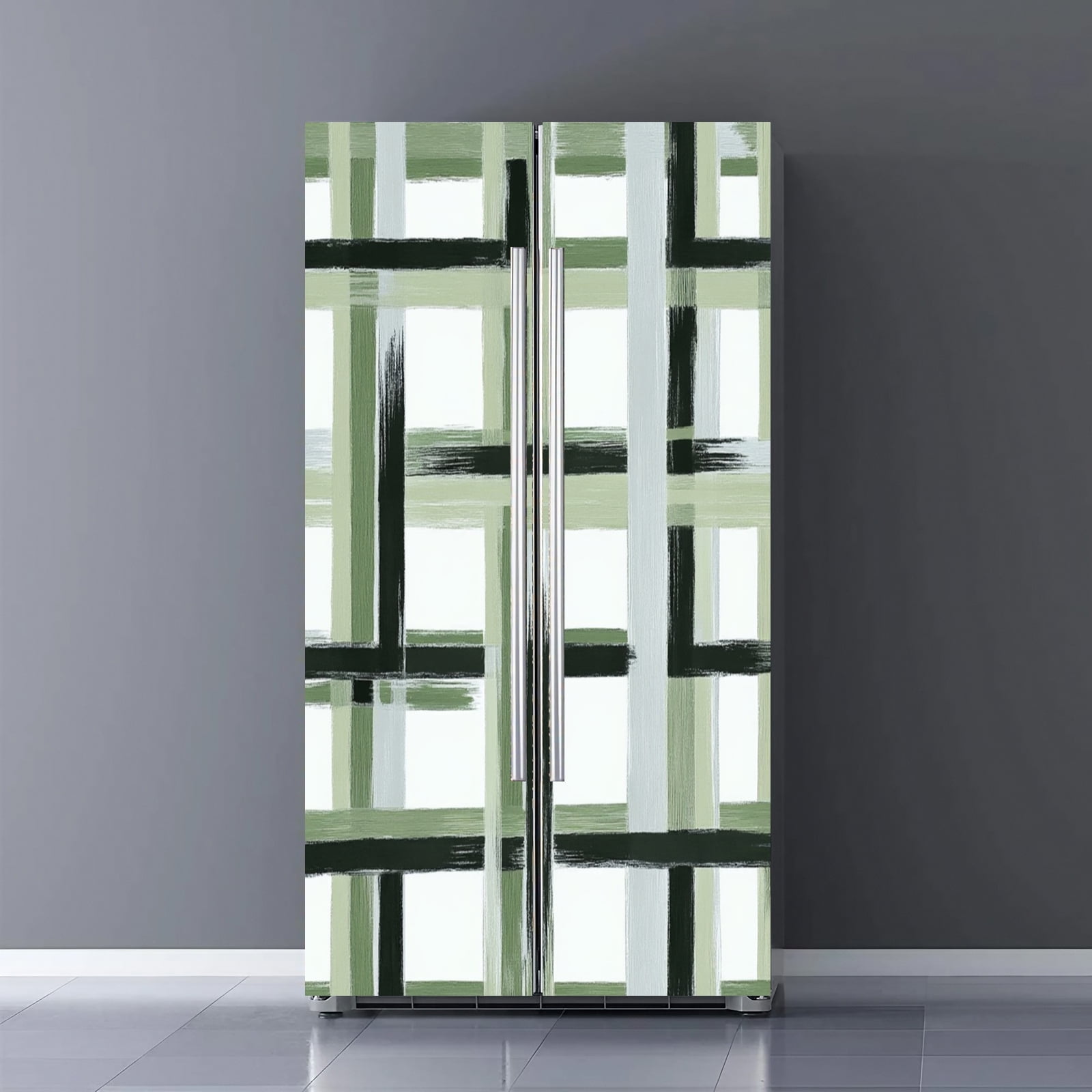 Fridge Door Wrap Vinyl Sticker Decor Front Refrigerator PVC Wallpaper ...