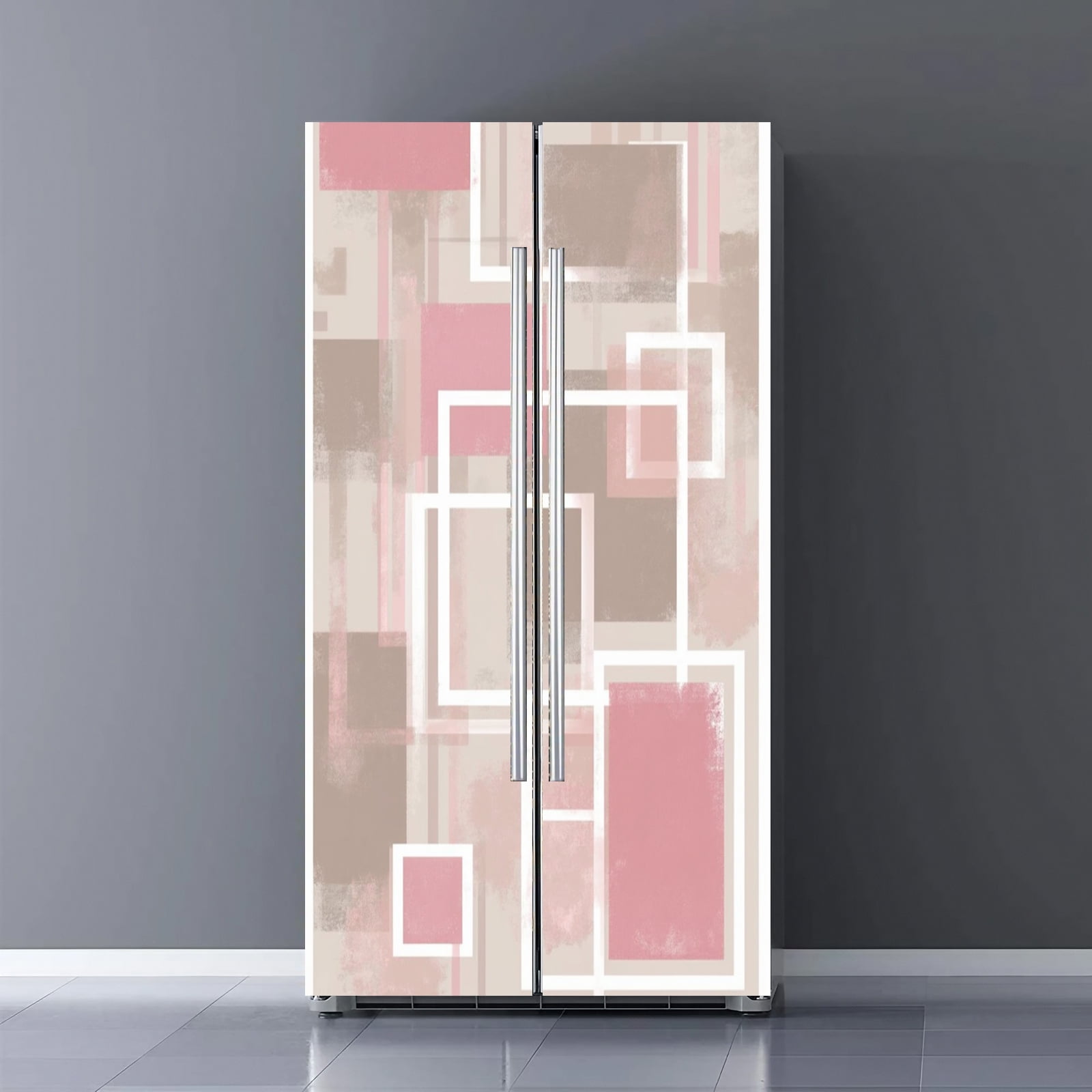 Fridge Door Wrap Vinyl Sticker Decor Front Refrigerator PVC Wallpaper ...