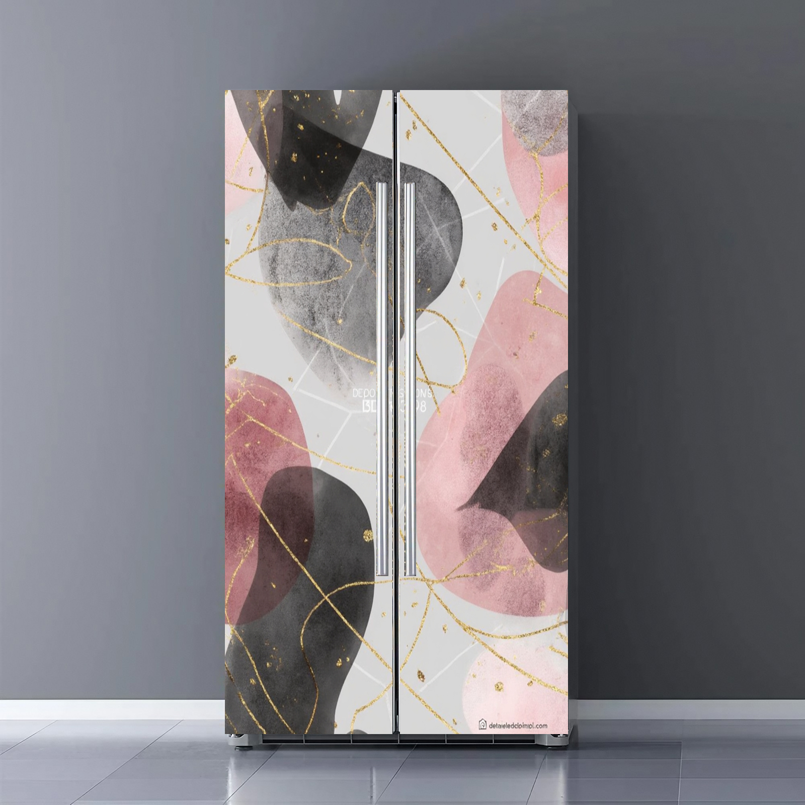 Fridge Door Wrap Vinyl Sticker Decor Front Refrigerator PVC Wallpaper ...