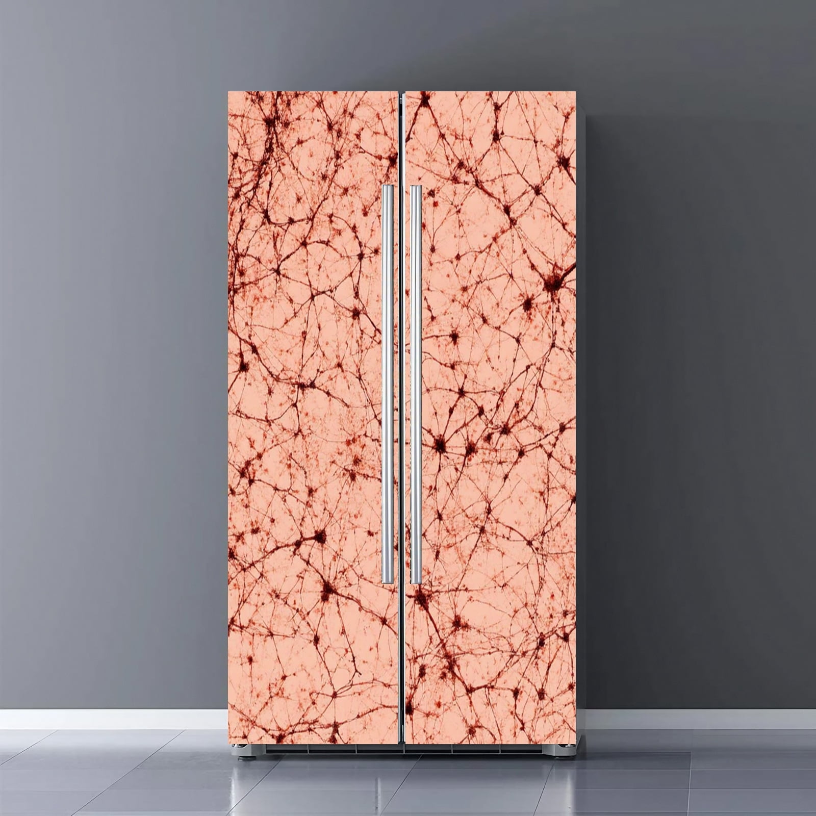 Fridge Door Wrap Vinyl Sticker Decor Front Refrigerator PVC Wallpaper ...
