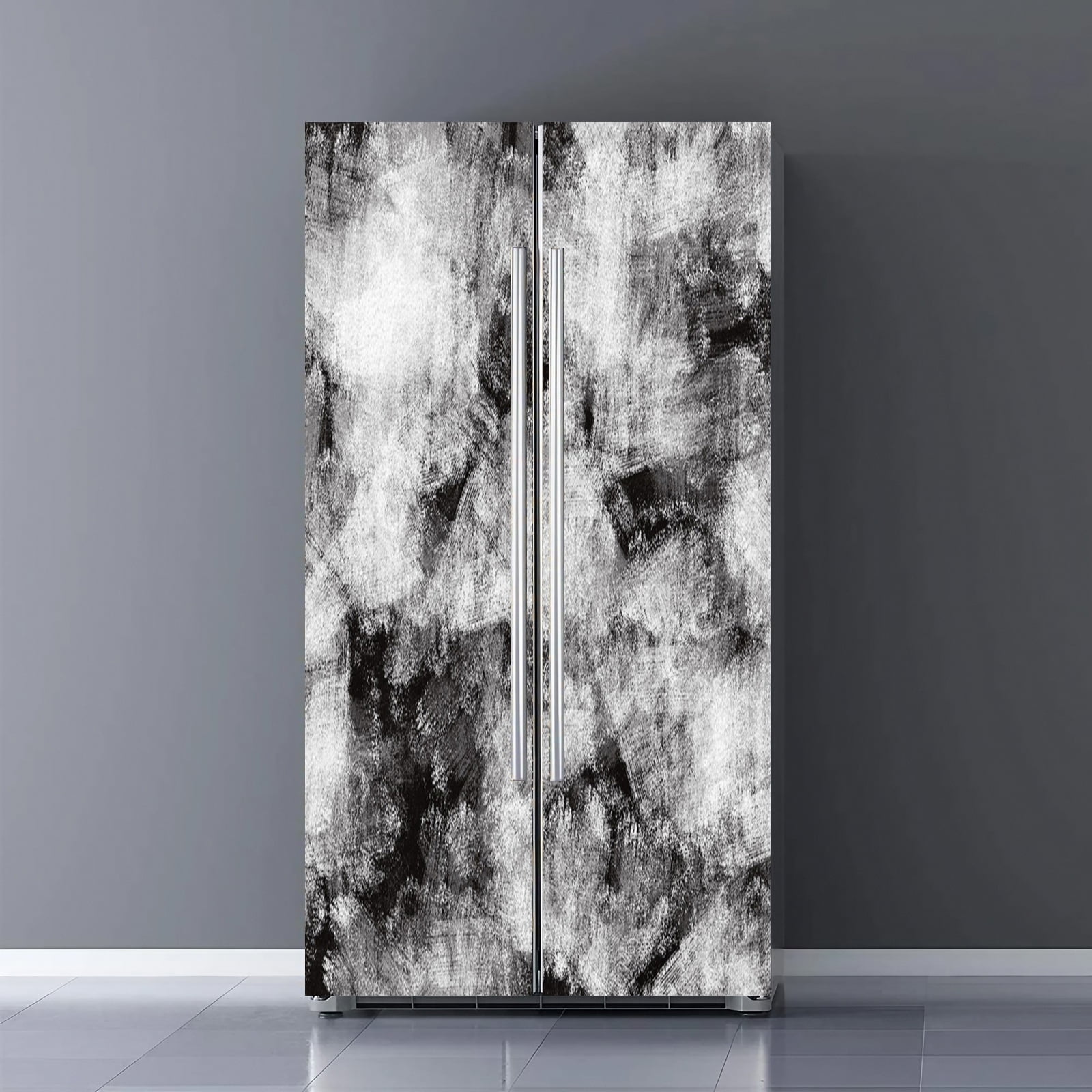 Fridge Door Wrap Vinyl Sticker Decor Front Refrigerator PVC Wallpaper ...