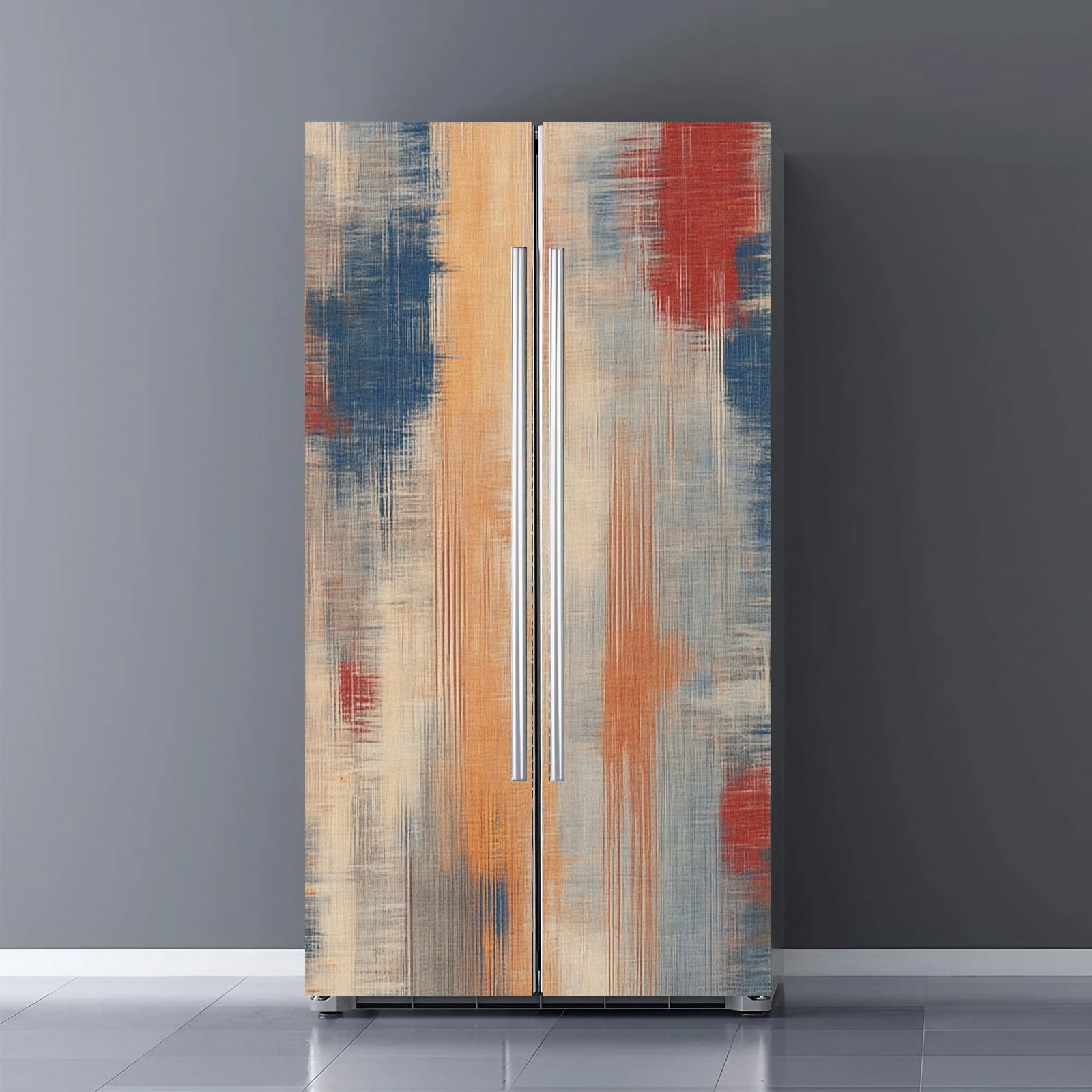 Fridge Door Wrap Vinyl Sticker Decor Front Refrigerator PVC Wallpaper ...