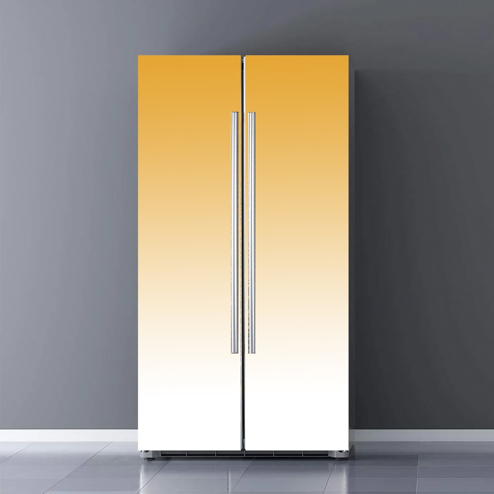 Fridge Door Wrap Vinyl Sticker Decor Front Refrigerator PVC Wallpaper ...