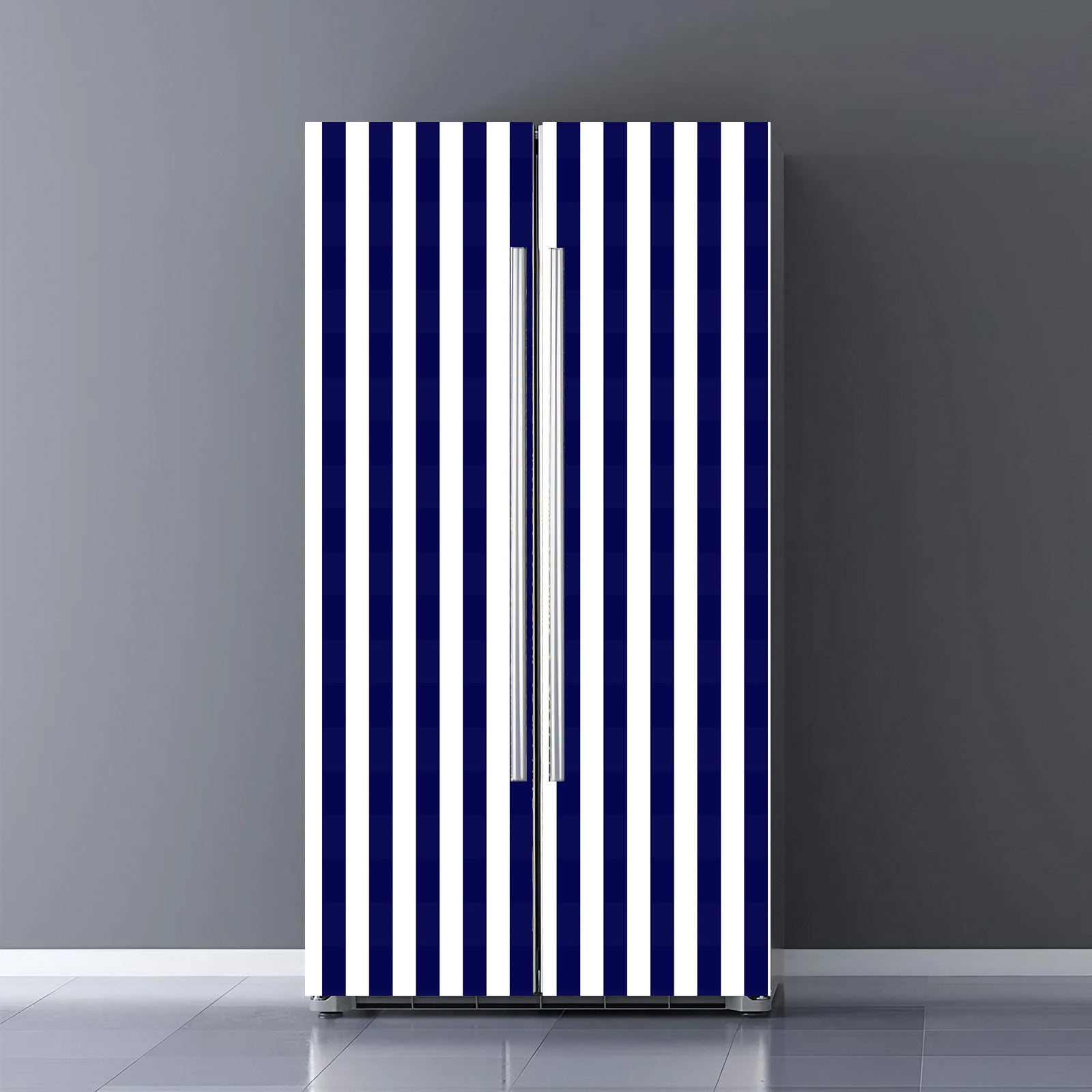 Fridge Door Wrap Vinyl Sticker Decor Front Refrigerator PVC Wallpaper ...