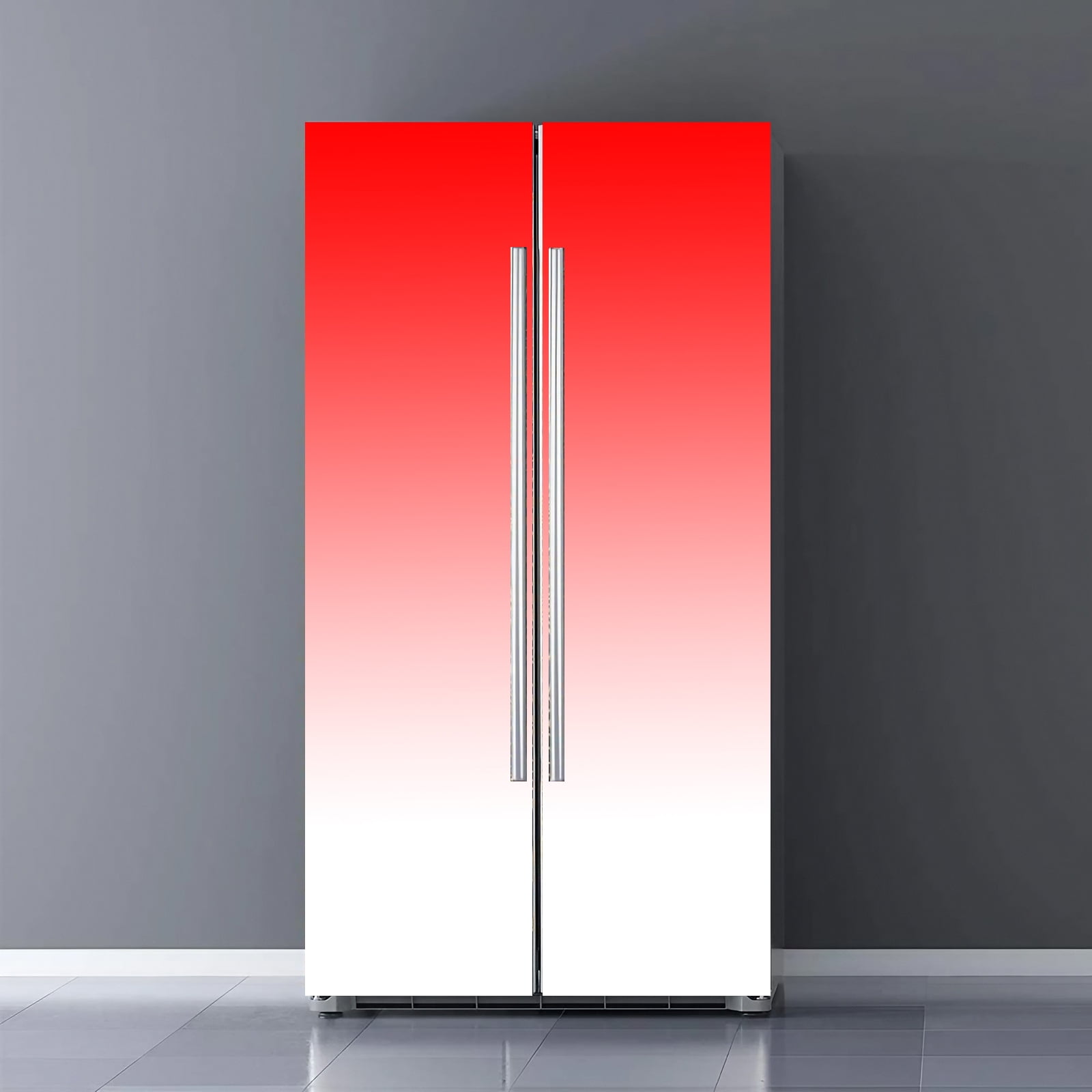 Fridge Door Wrap Vinyl Sticker Decor Front Refrigerator PVC Wallpaper ...