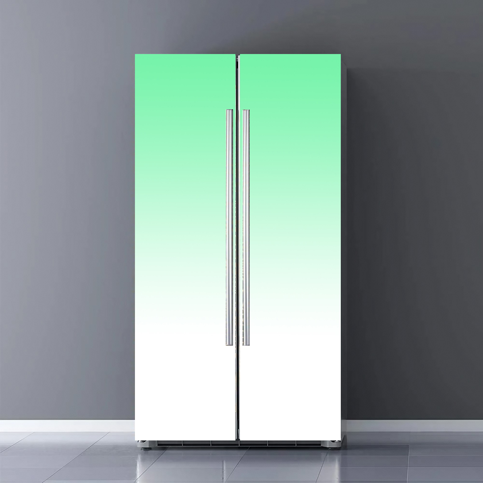 Fridge Door Wrap Vinyl Sticker Decor Front Refrigerator PVC Wallpaper ...