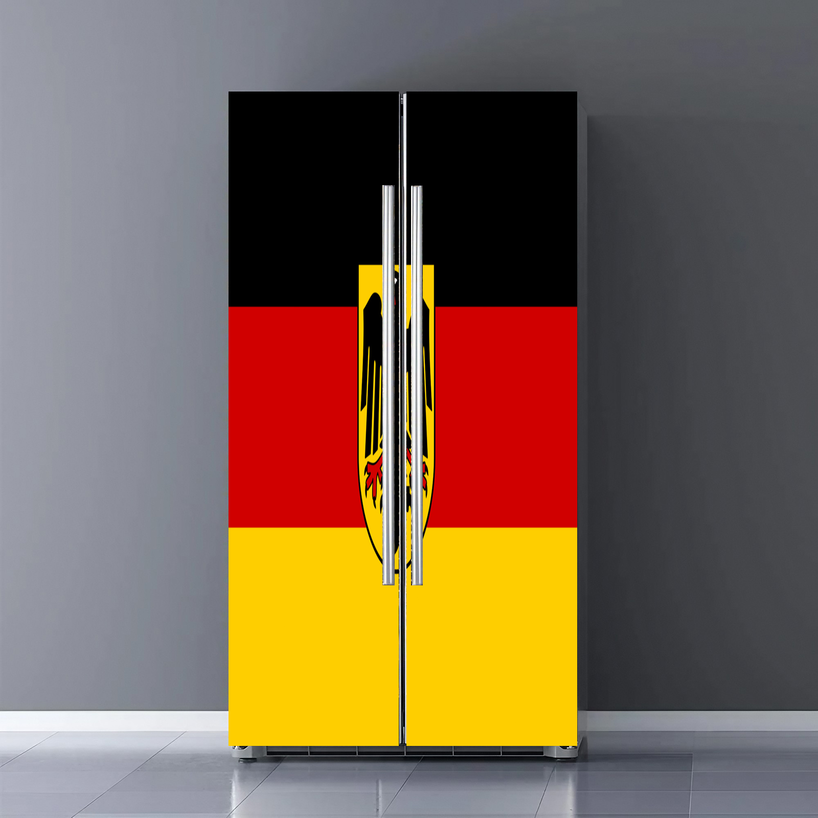 Fridge Door Wrap Vinyl Sticker Decor Front Refrigerator PVC Wallpaper ...