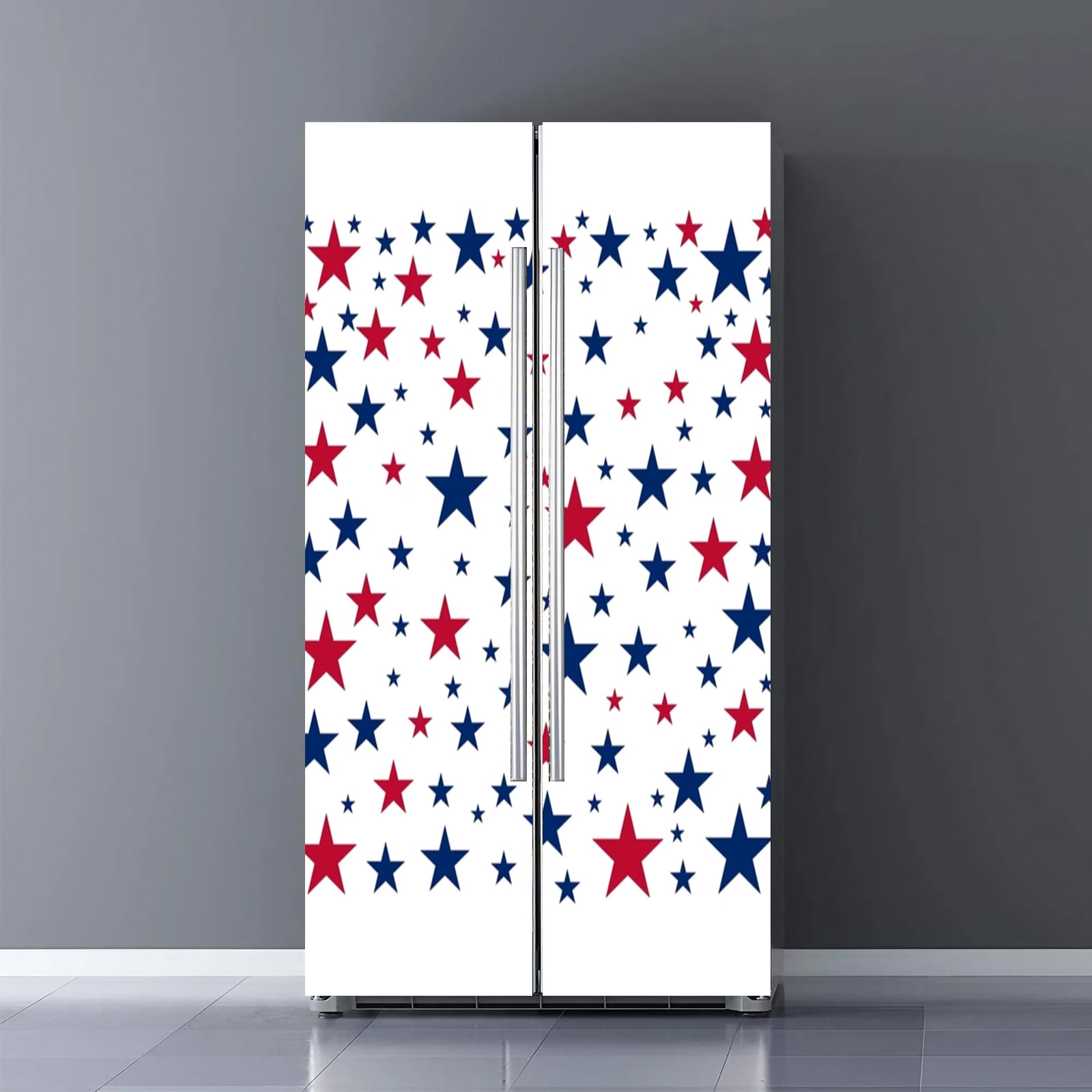 Fridge Door Wrap Vinyl Sticker Decor Front Refrigerator PVC Wallpaper ...