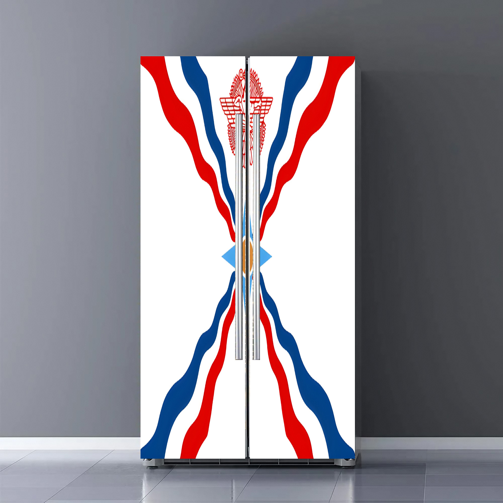 Fridge Door Wrap Vinyl Sticker Decor Front Refrigerator PVC Wallpaper ...