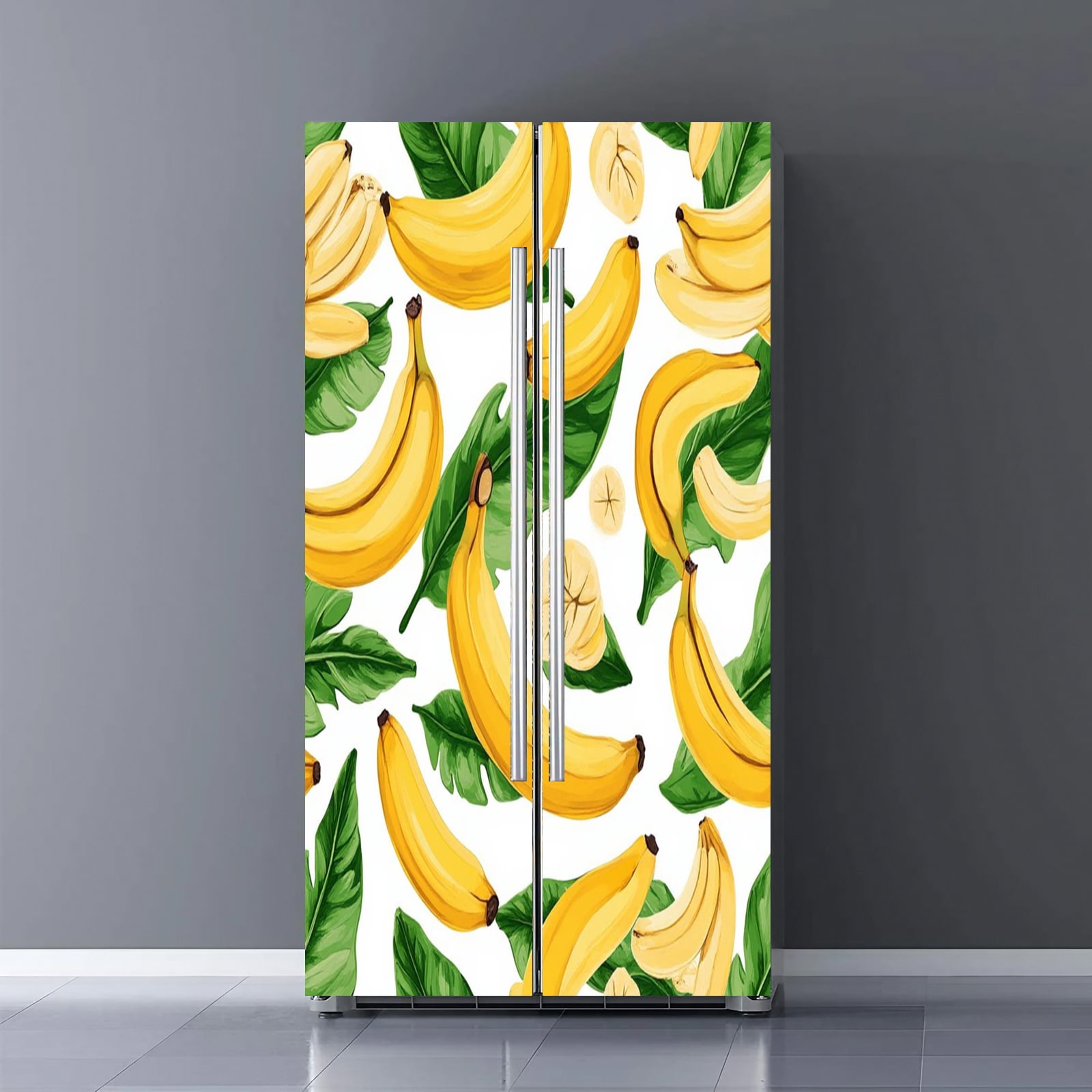 Fridge Door Wrap Vinyl Sticker Decor Front Refrigerator PVC Wallpaper ...