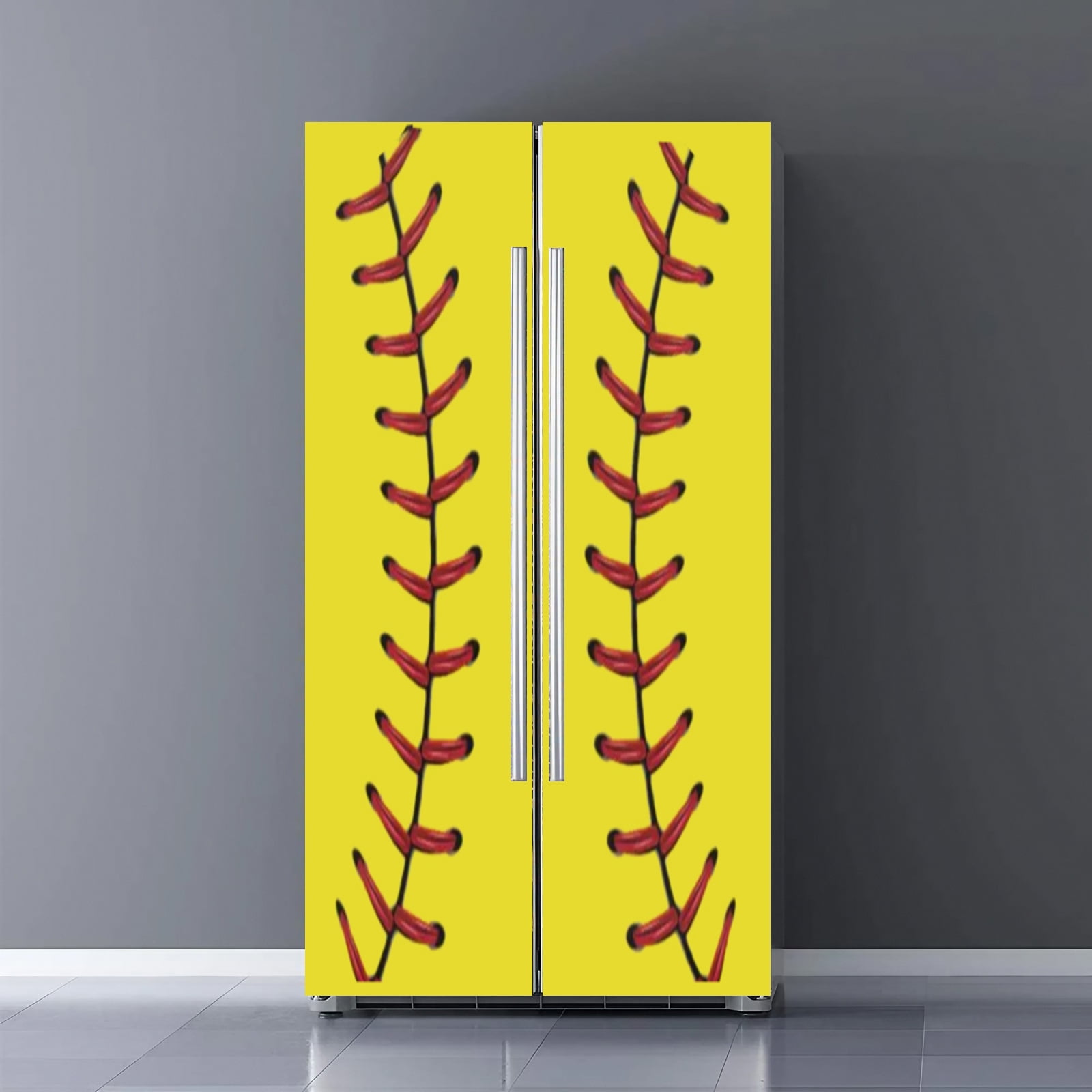 Fridge Door Wrap Vinyl Sticker Decor Front Refrigerator PVC Wallpaper ...