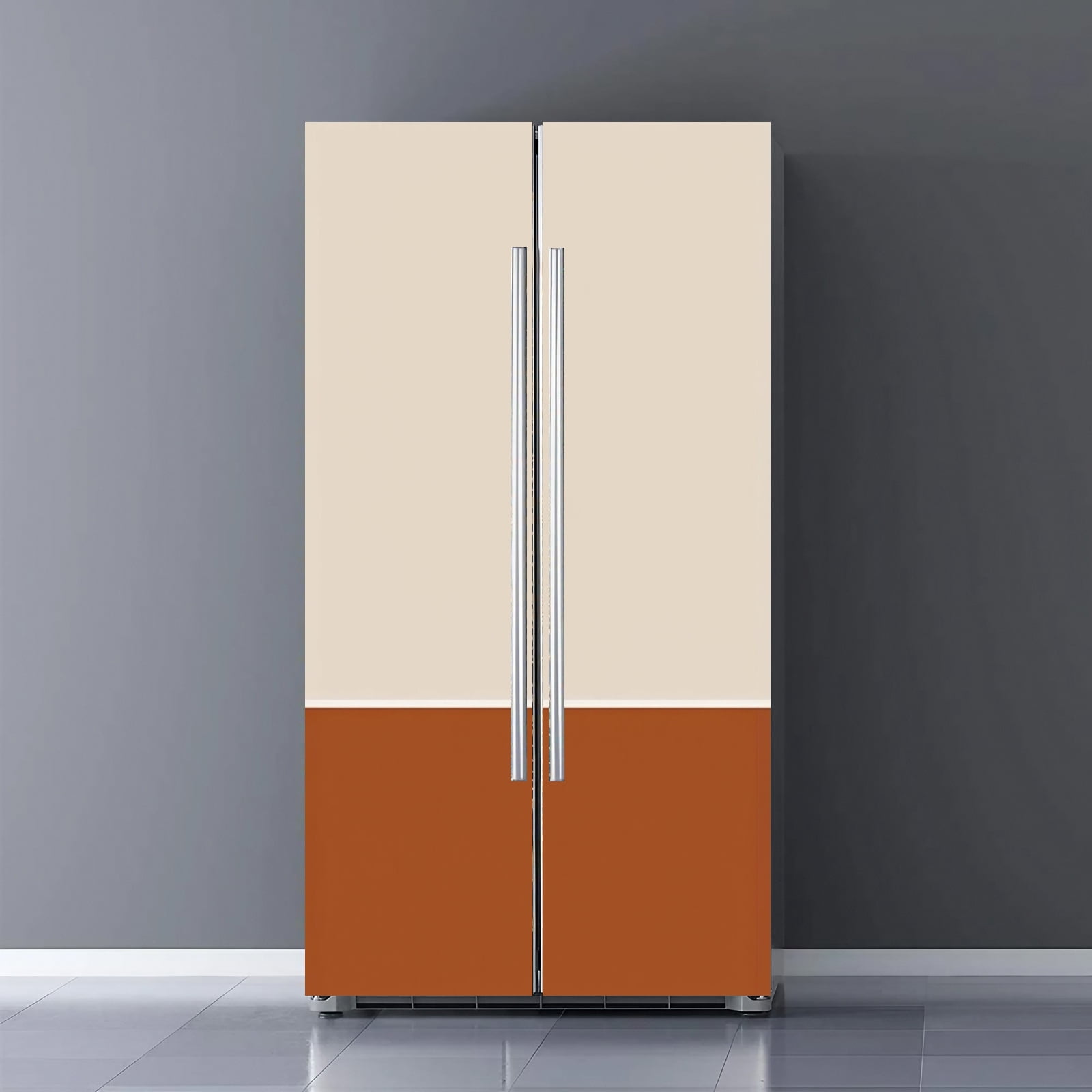Fridge Door Wrap Vinyl Sticker Decor Front Refrigerator PVC Wallpaper ...