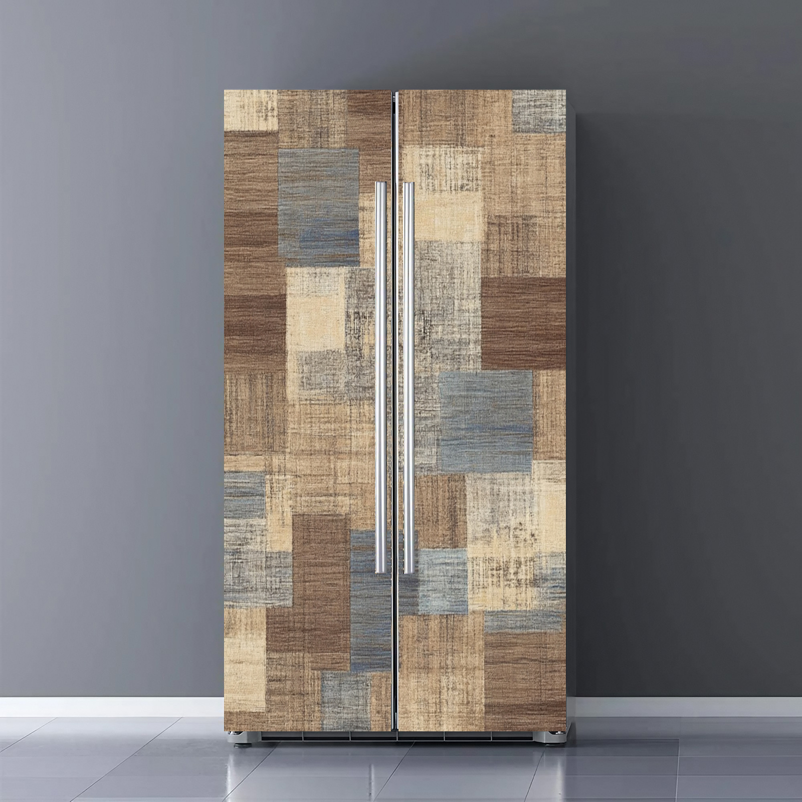 Fridge Door Wrap Vinyl Sticker Decor Front Refrigerator PVC Wallpaper ...