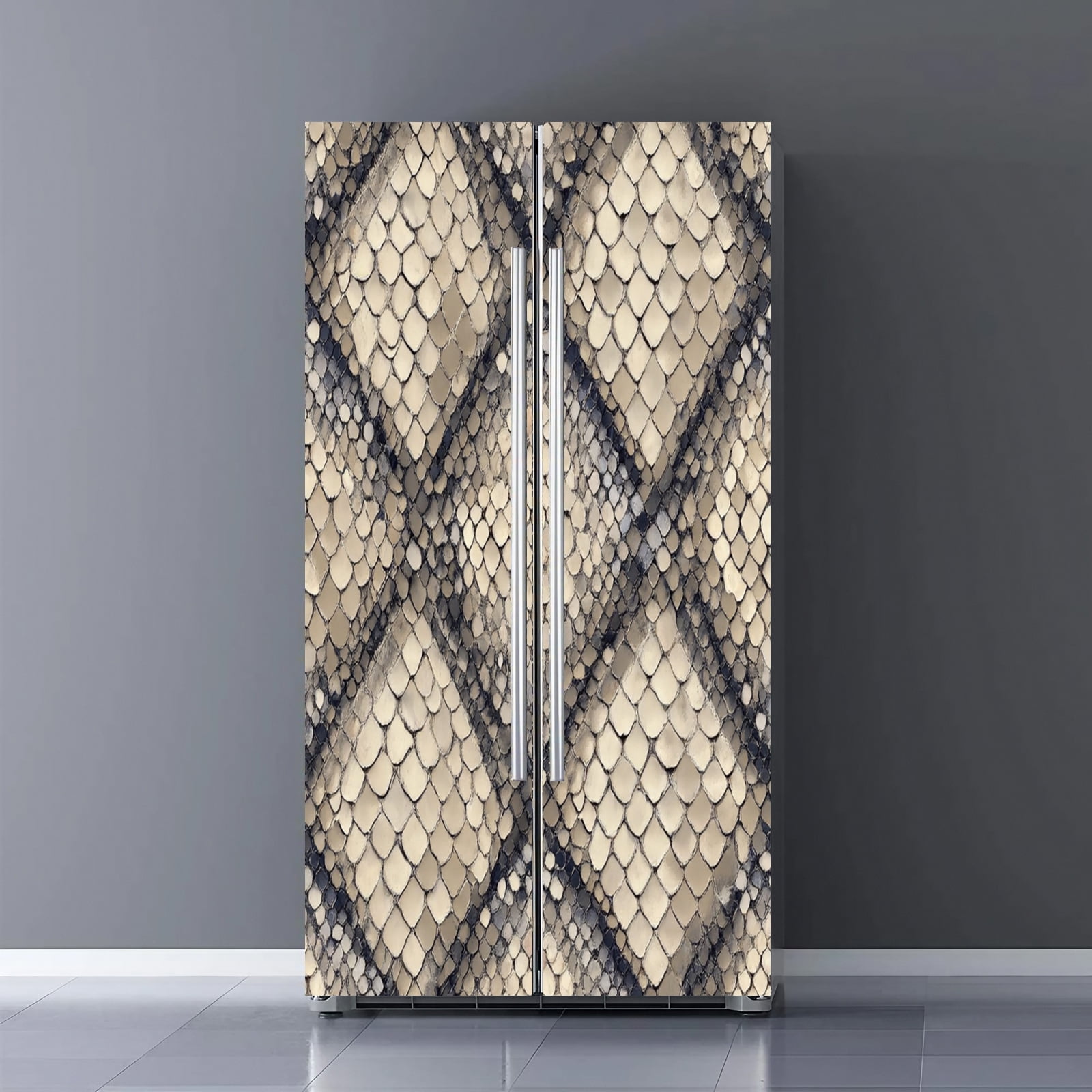 Fridge Door Wrap Vinyl Sticker Decor Front Refrigerator PVC Wallpaper ...