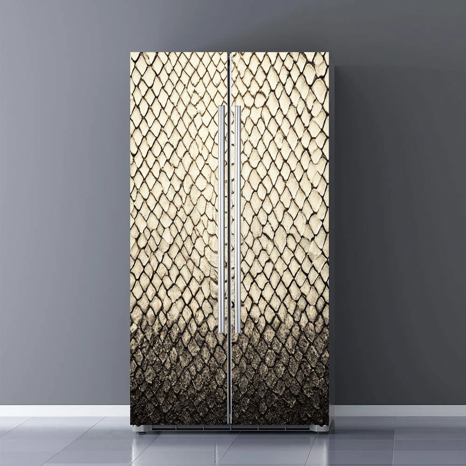 Fridge Door Wrap Vinyl Sticker Decor Front Refrigerator PVC Wallpaper ...