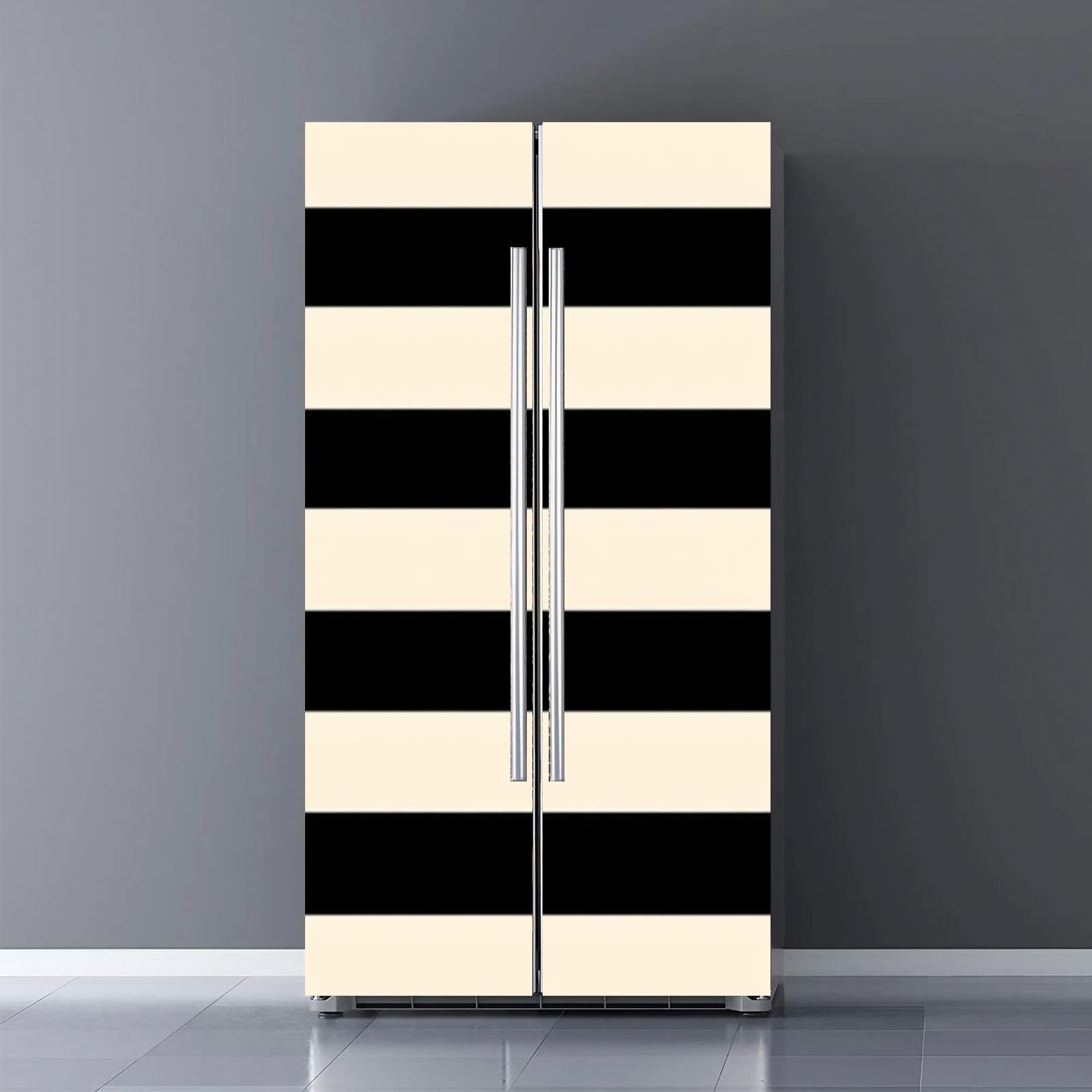 Fridge Door Wrap Vinyl Sticker Decor Front Refrigerator PVC Wallpaper ...