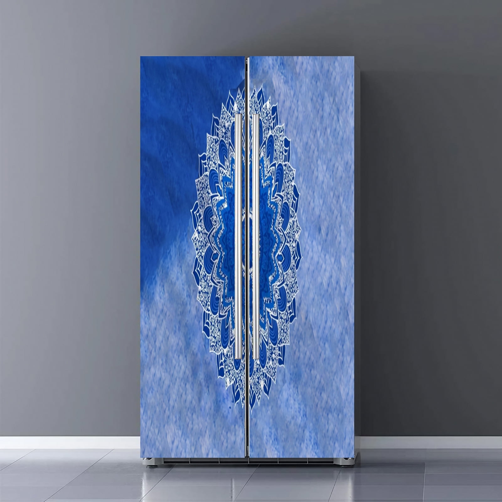 Fridge Door Wrap Vinyl Sticker Decor Front Refrigerator PVC Wallpaper ...