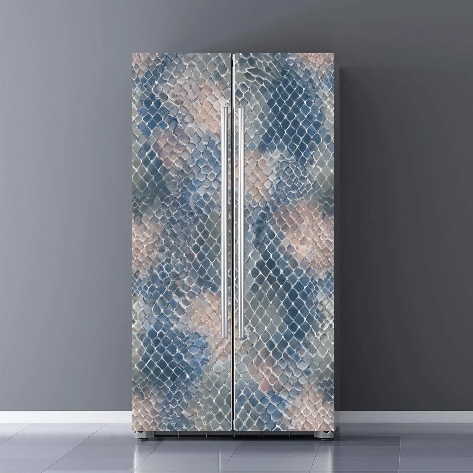 Fridge Door Wrap Vinyl Sticker Decor Front Refrigerator PVC Wallpaper ...