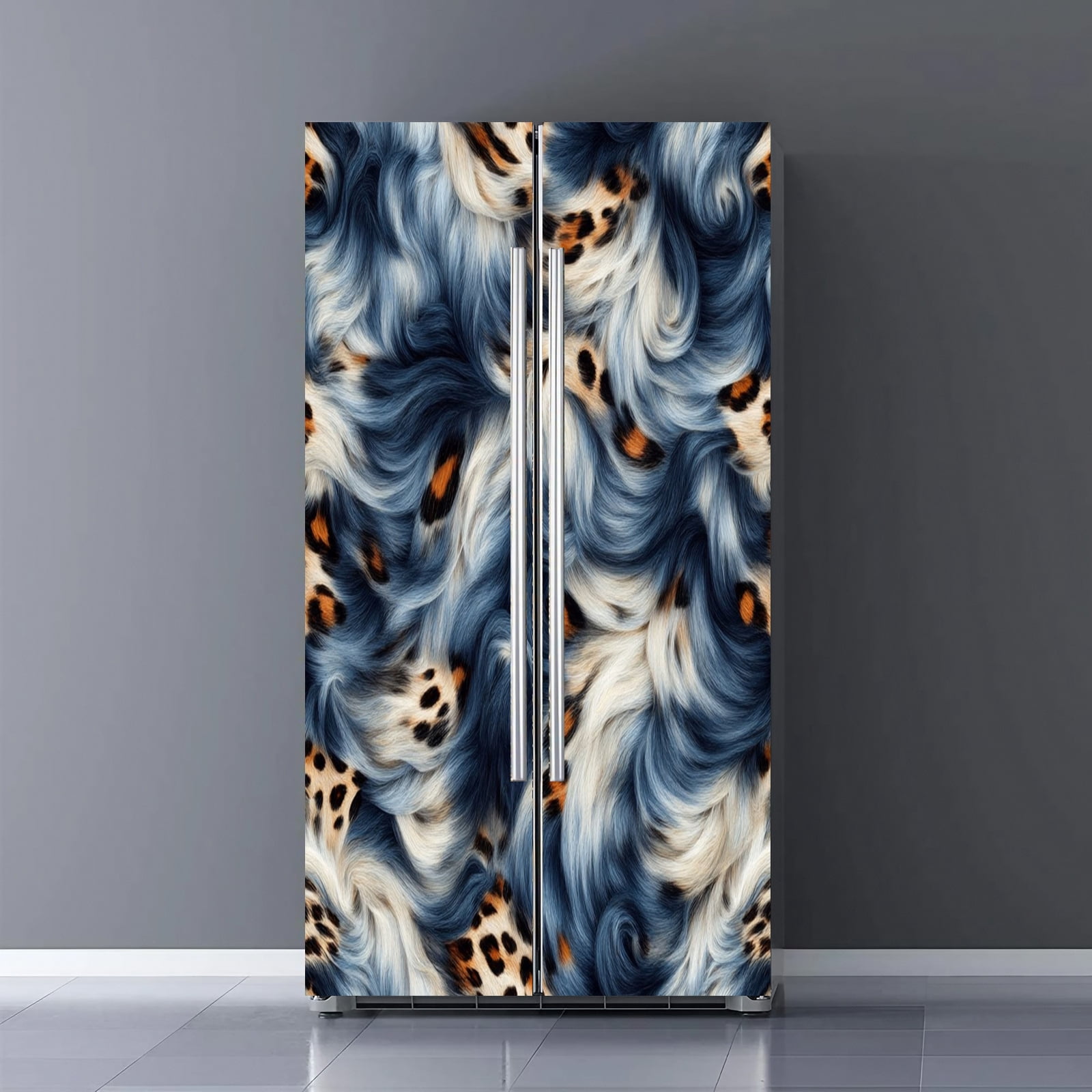 Fridge Door Wrap Vinyl Sticker Decor Front Refrigerator PVC Wallpaper ...