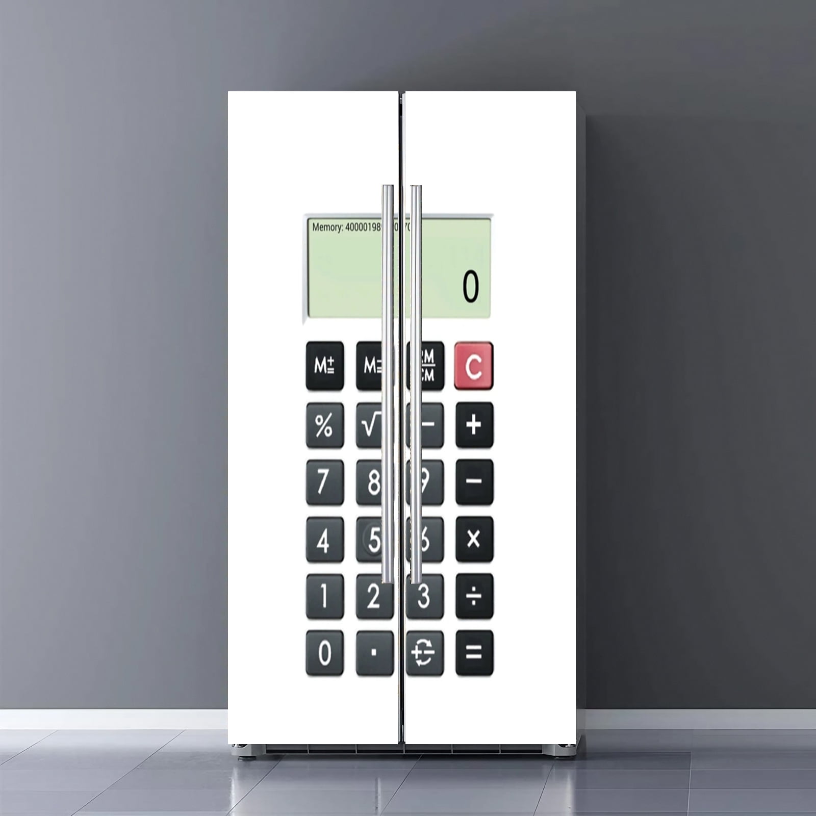 Fridge Door Wrap Vinyl Sticker Decor Front Refrigerator PVC Wallpaper ...