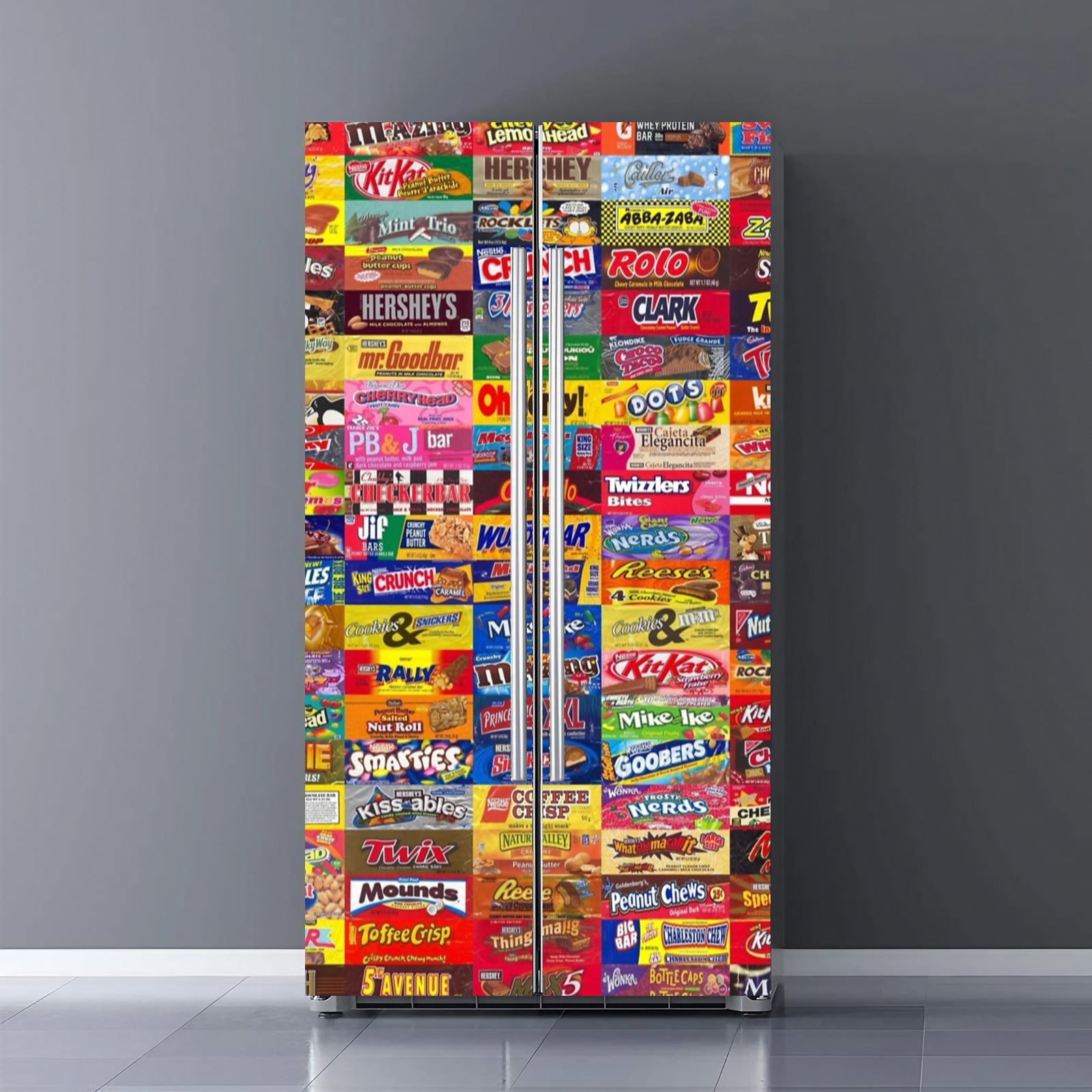 Fridge Door Wrap Vinyl Sticker Decor Front Refrigerator PVC Wallpaper ...