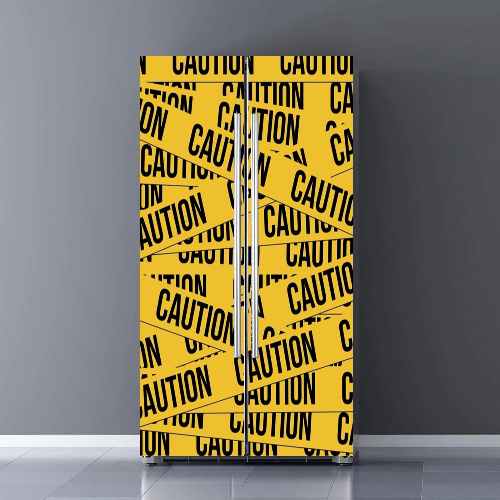Fridge Door Wrap Vinyl Sticker Decor Front Refrigerator PVC Wallpaper ...