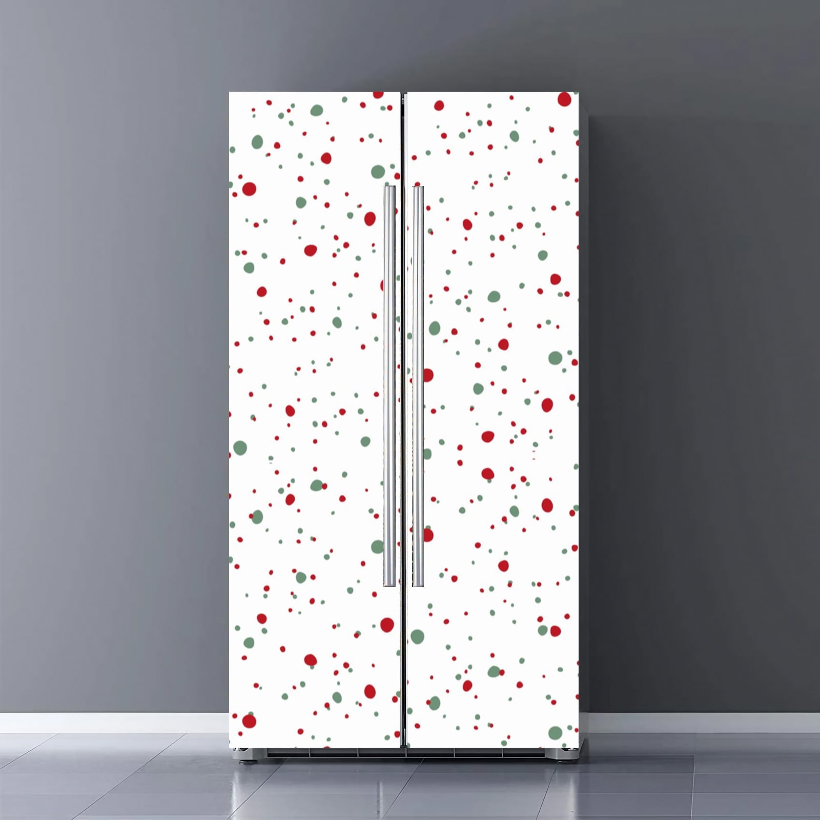 Fridge Door Wrap Vinyl Sticker Decor Front Refrigerator PVC Wallpaper ...