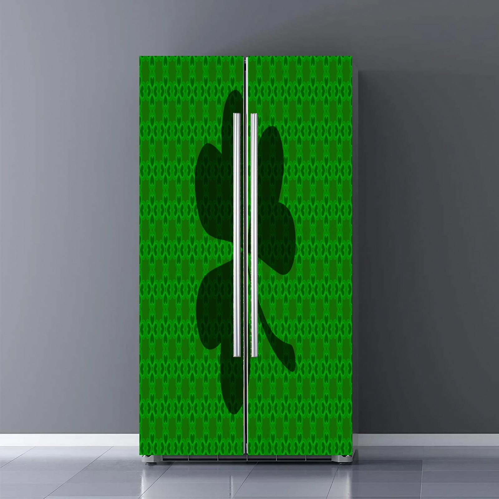 Fridge Door Wrap Vinyl Sticker Decor Front Refrigerator PVC Wallpaper ...