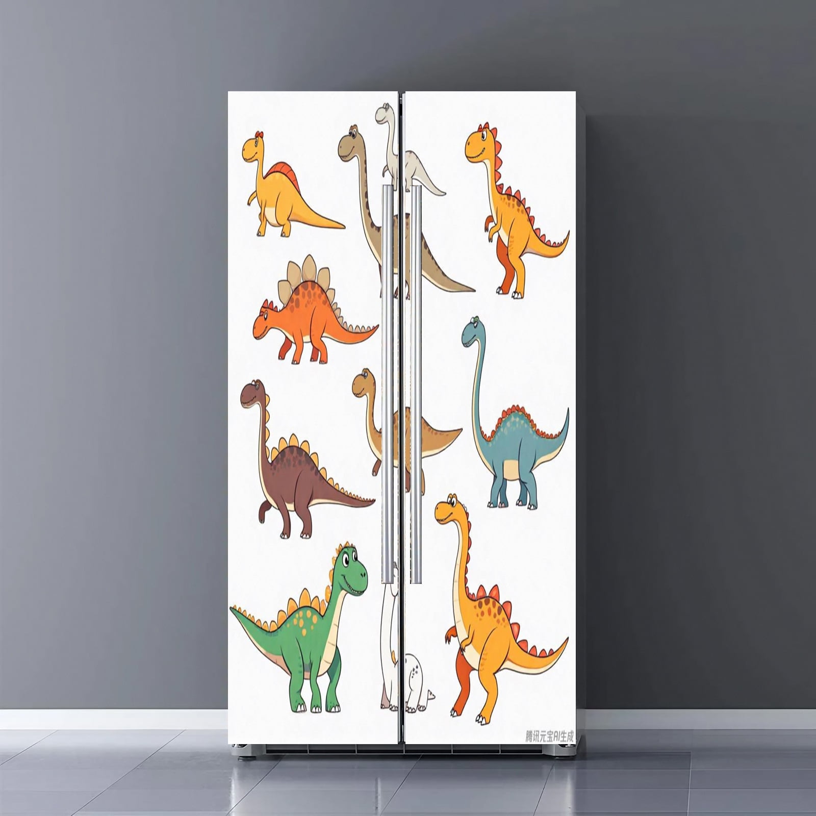 Fridge Door Wrap Vinyl Sticker Decor Front Refrigerator PVC Wallpaper ...