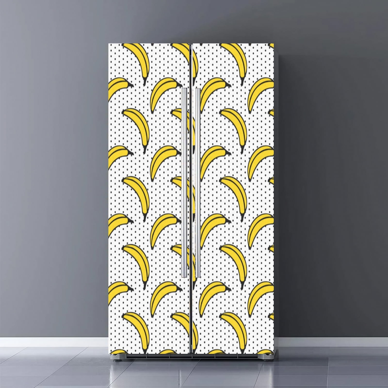 Fridge Door Wrap Vinyl Sticker Decor Front Refrigerator PVC Wallpaper ...