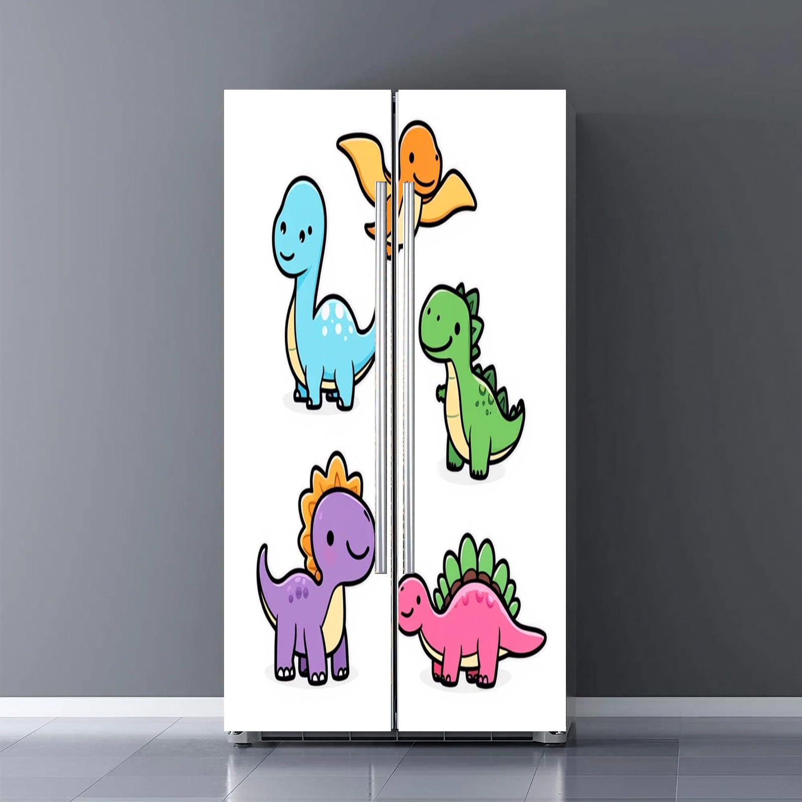 Fridge Door Wrap Vinyl Sticker Decor Front Refrigerator PVC Wallpaper ...
