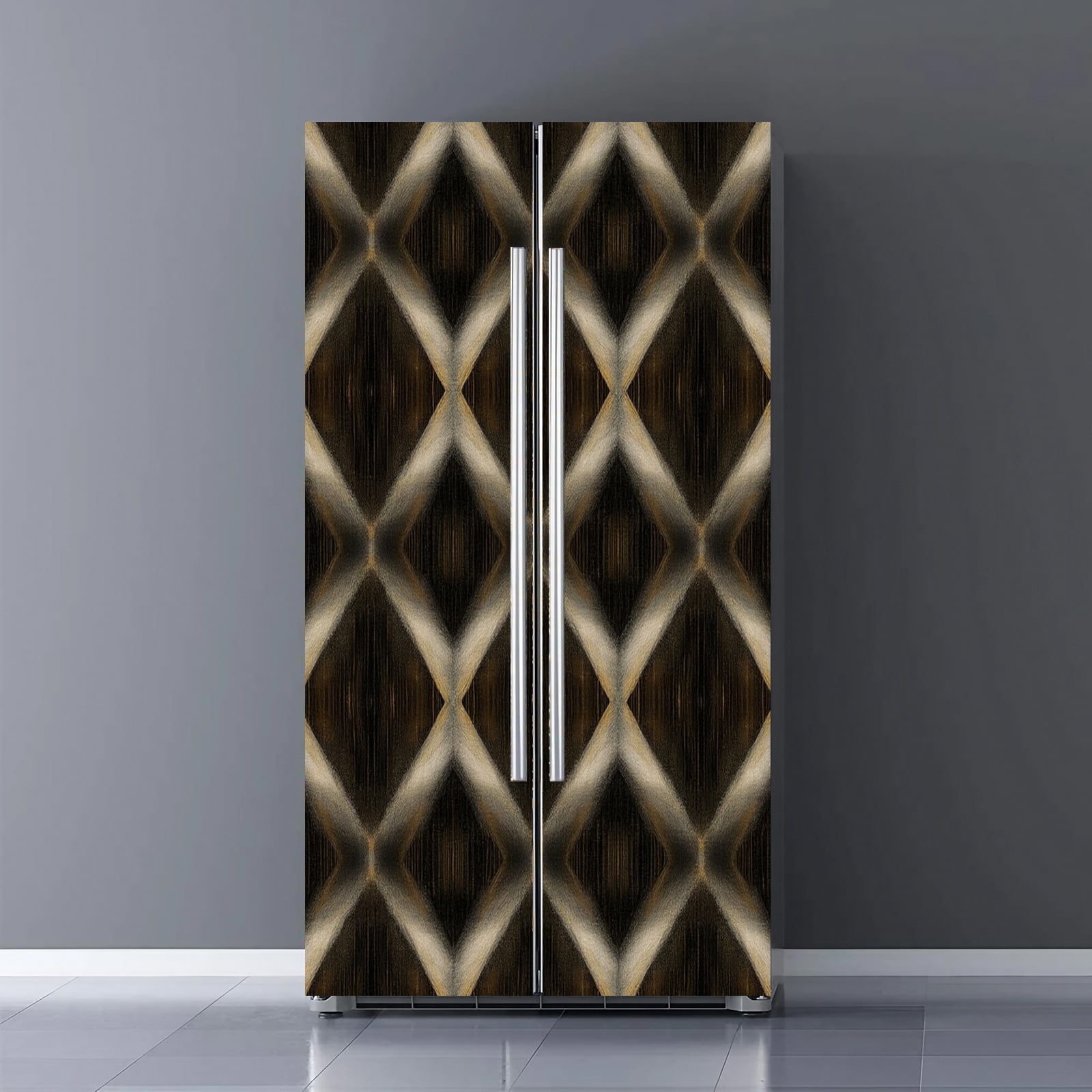 Fridge Door Wrap Vinyl Sticker Decor Front Refrigerator PVC Wallpaper ...