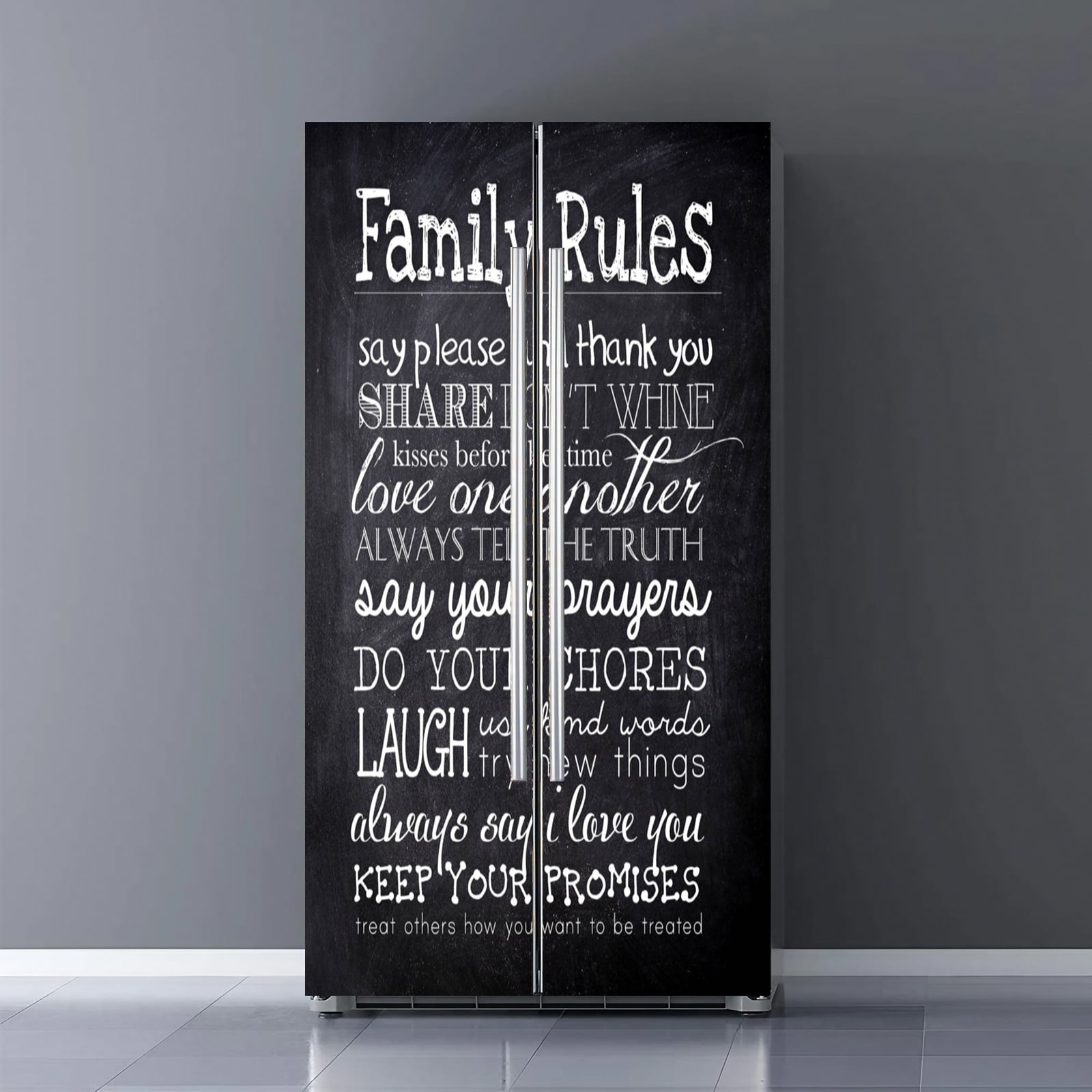 Fridge Door Wrap Vinyl Sticker Decor Front Refrigerator PVC Wallpaper ...