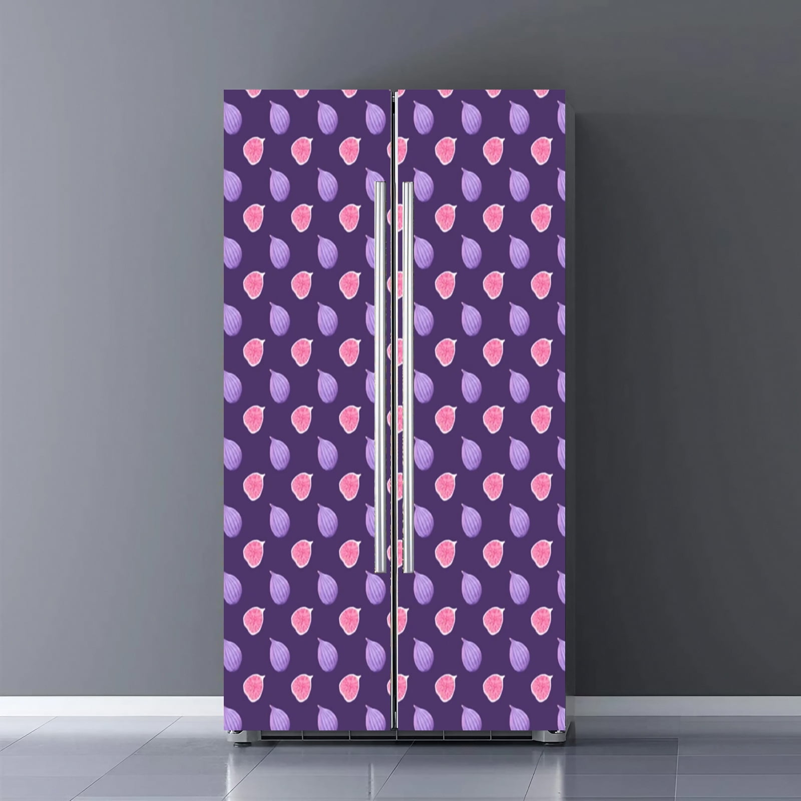 Fridge Door Wrap Vinyl Sticker Decor Front Refrigerator PVC Wallpaper ...