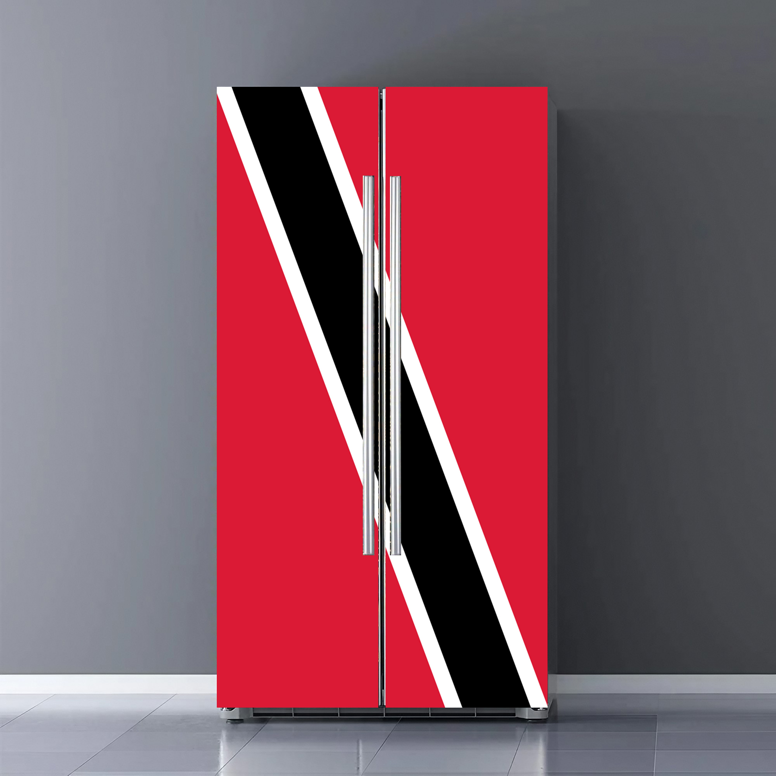 Fridge Door Wrap Vinyl Sticker Decor Front Refrigerator PVC Wallpaper ...