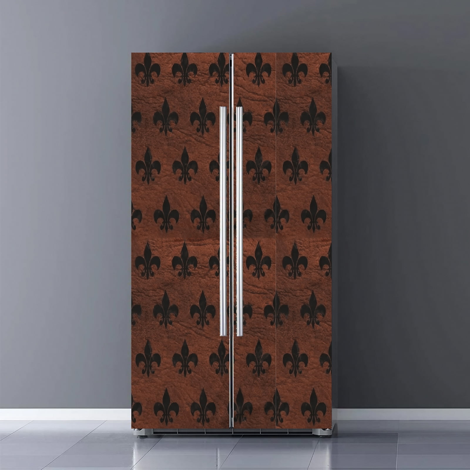 Fridge Door Wrap Vinyl Sticker Decor Front Refrigerator PVC Wallpaper ...