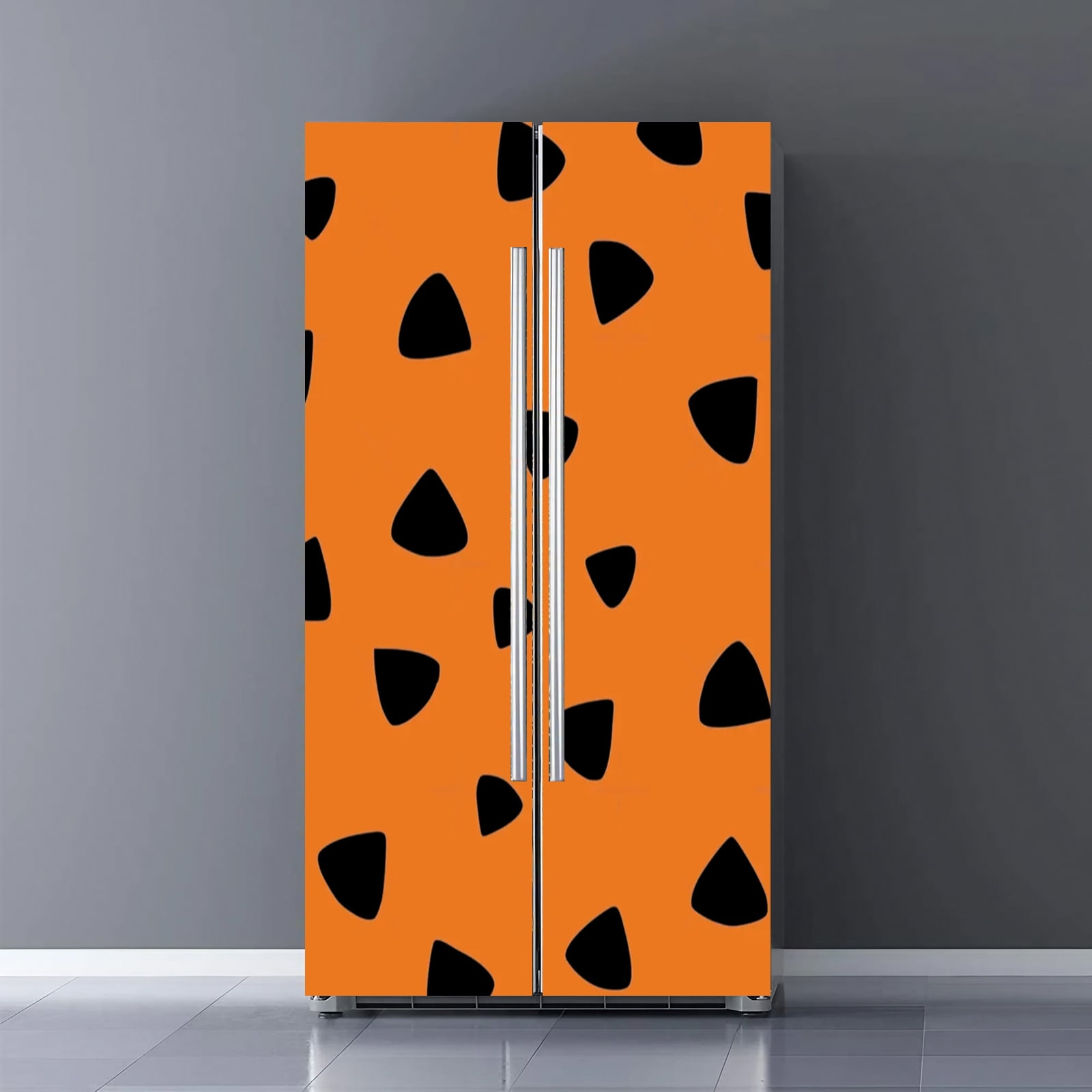 Fridge Door Wrap Vinyl Sticker Decor Front Refrigerator PVC Wallpaper ...