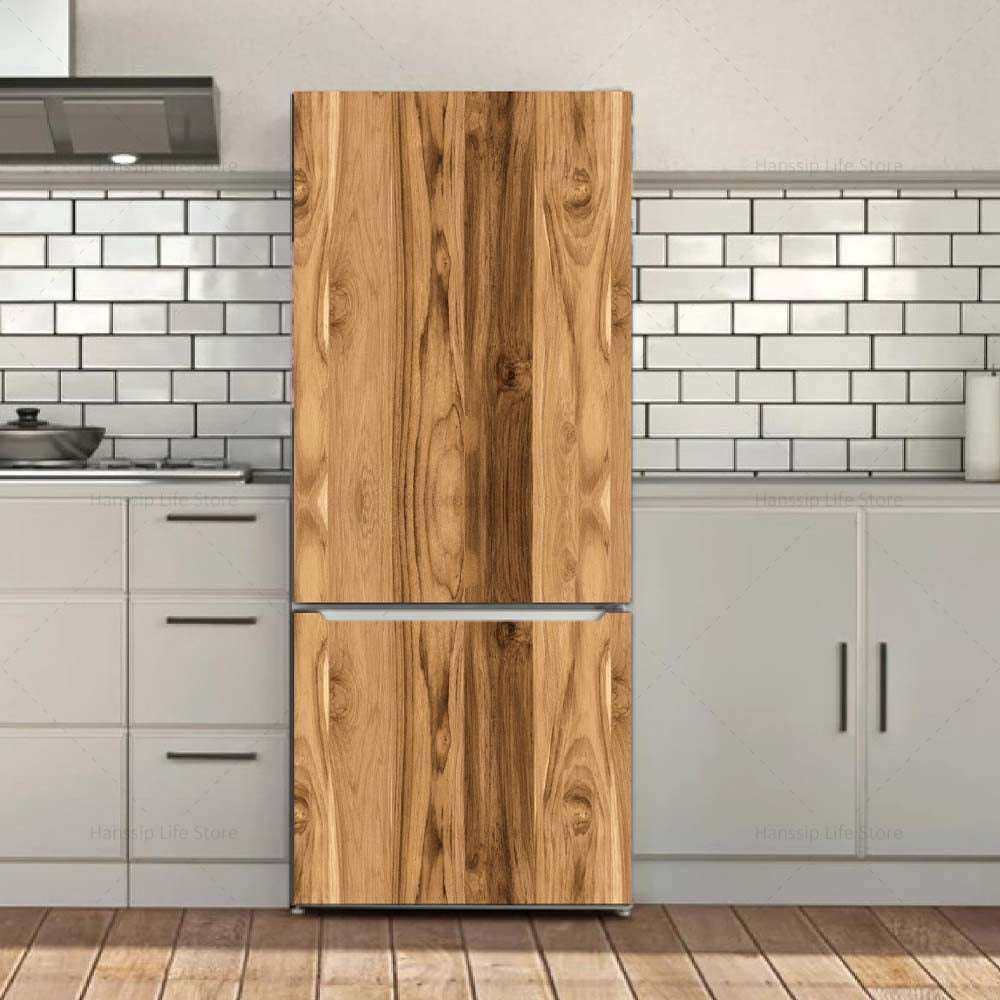 Fridge Door Wrap Vinyl Sticker - Decor Front Refrigerator PVC Wallpaper ...