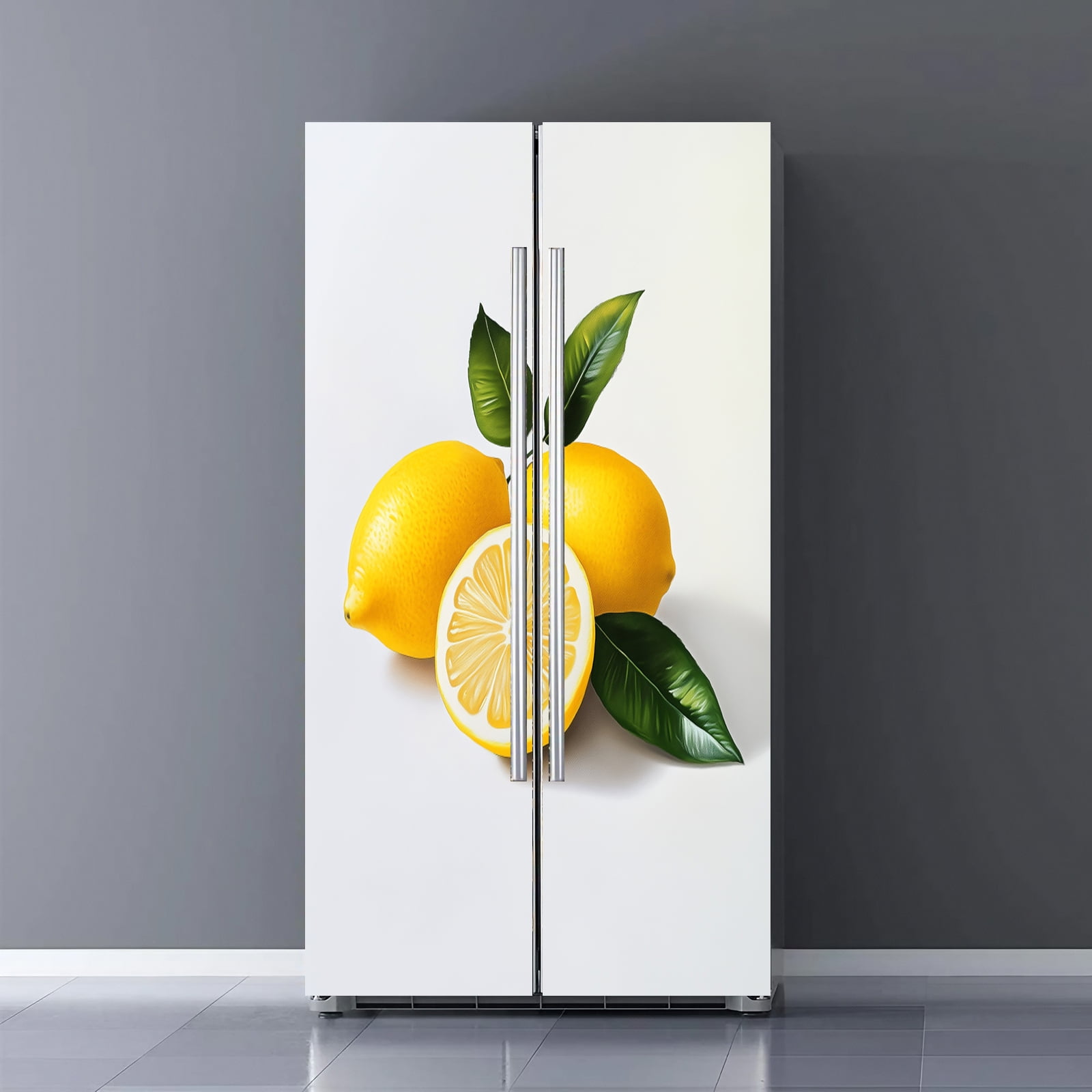 Fridge Door Wrap Vinyl Sticker Decor Front Refrigerator PVC Wallpaper ...