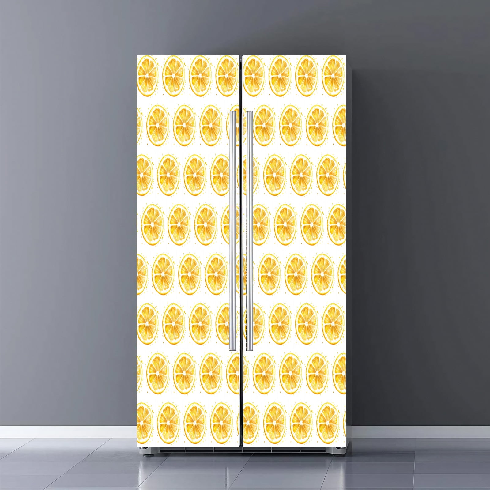 Fridge Door Wrap Vinyl Sticker Decor Front Refrigerator PVC Wallpaper ...
