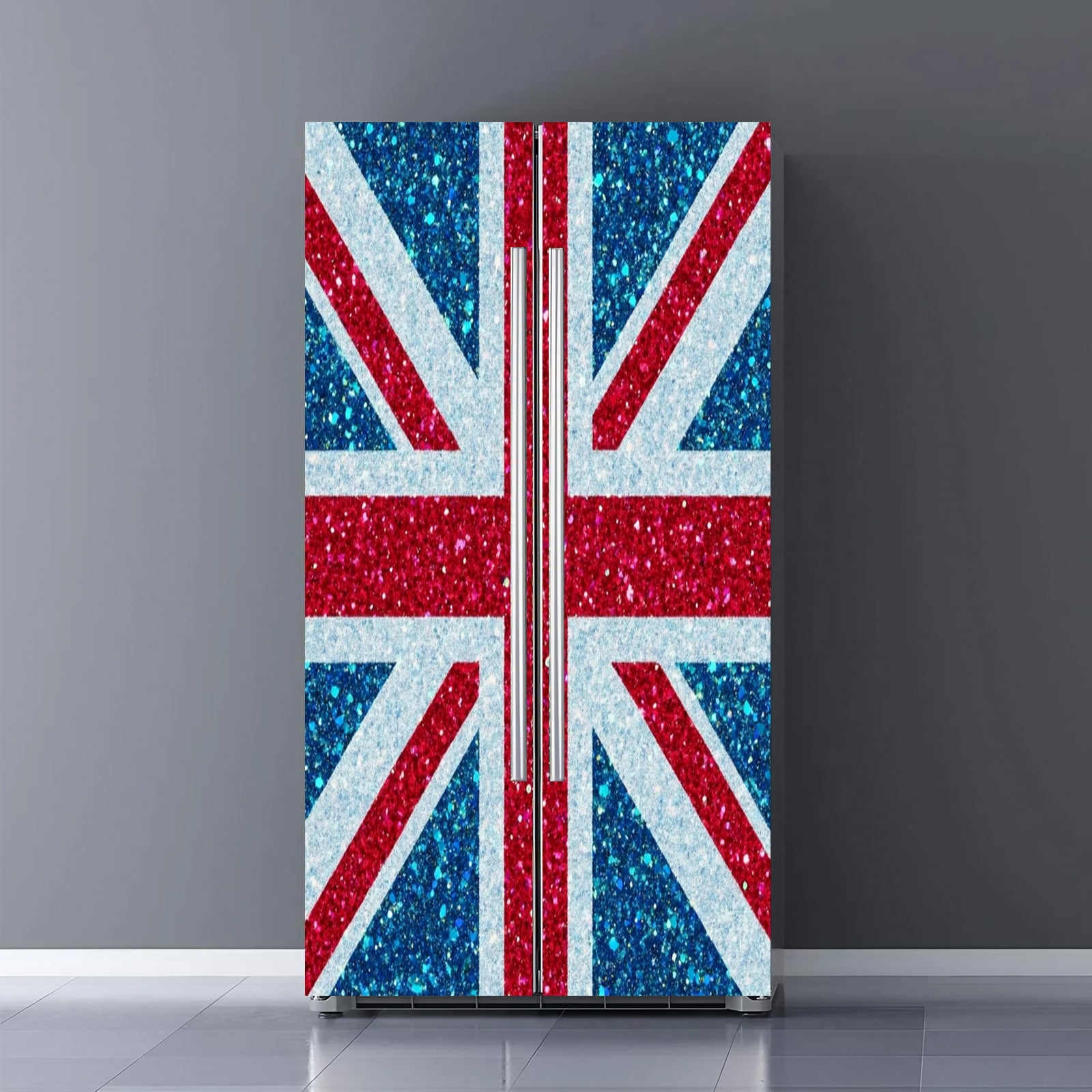 Fridge Door Wrap Vinyl Sticker Decor Front Refrigerator PVC Wallpaper ...
