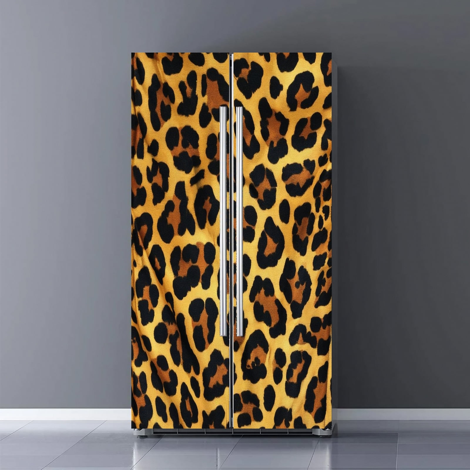 Fridge Door Wrap Vinyl Sticker Decor Front Refrigerator PVC Wallpaper ...
