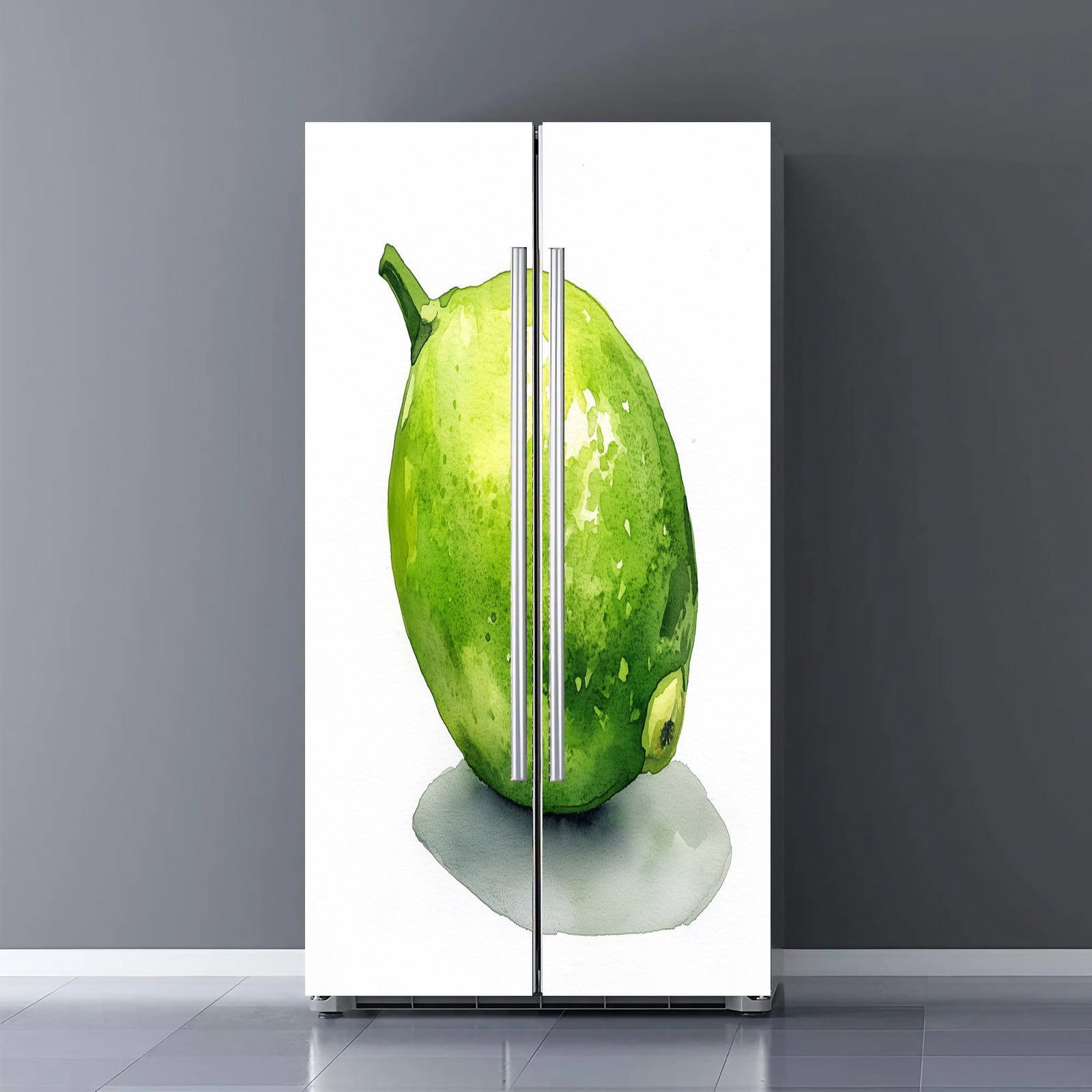 Fridge Door Wrap Vinyl Sticker Decor Front Refrigerator PVC Wallpaper ...