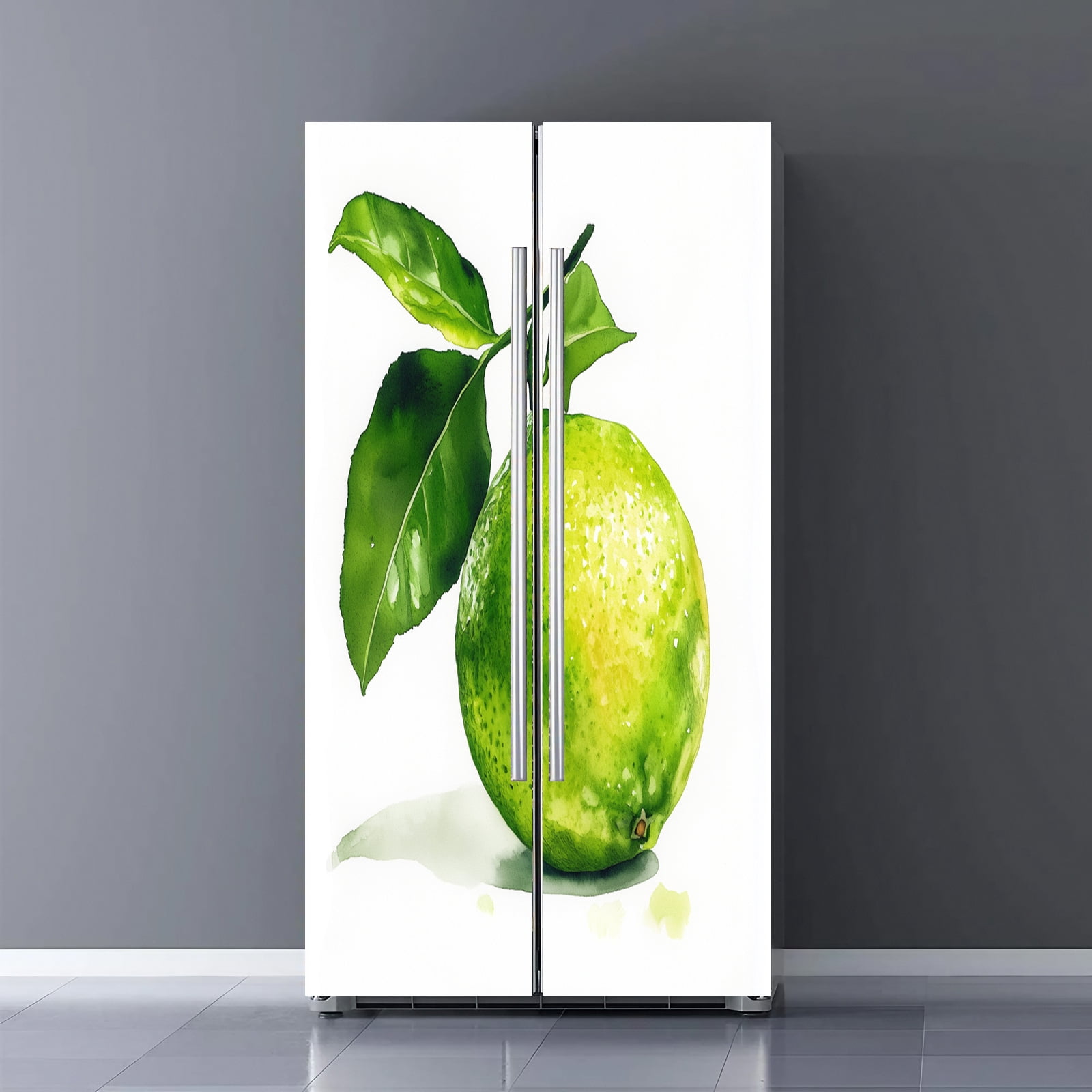 Fridge Door Wrap Vinyl Sticker Decor Front Refrigerator PVC Wallpaper ...